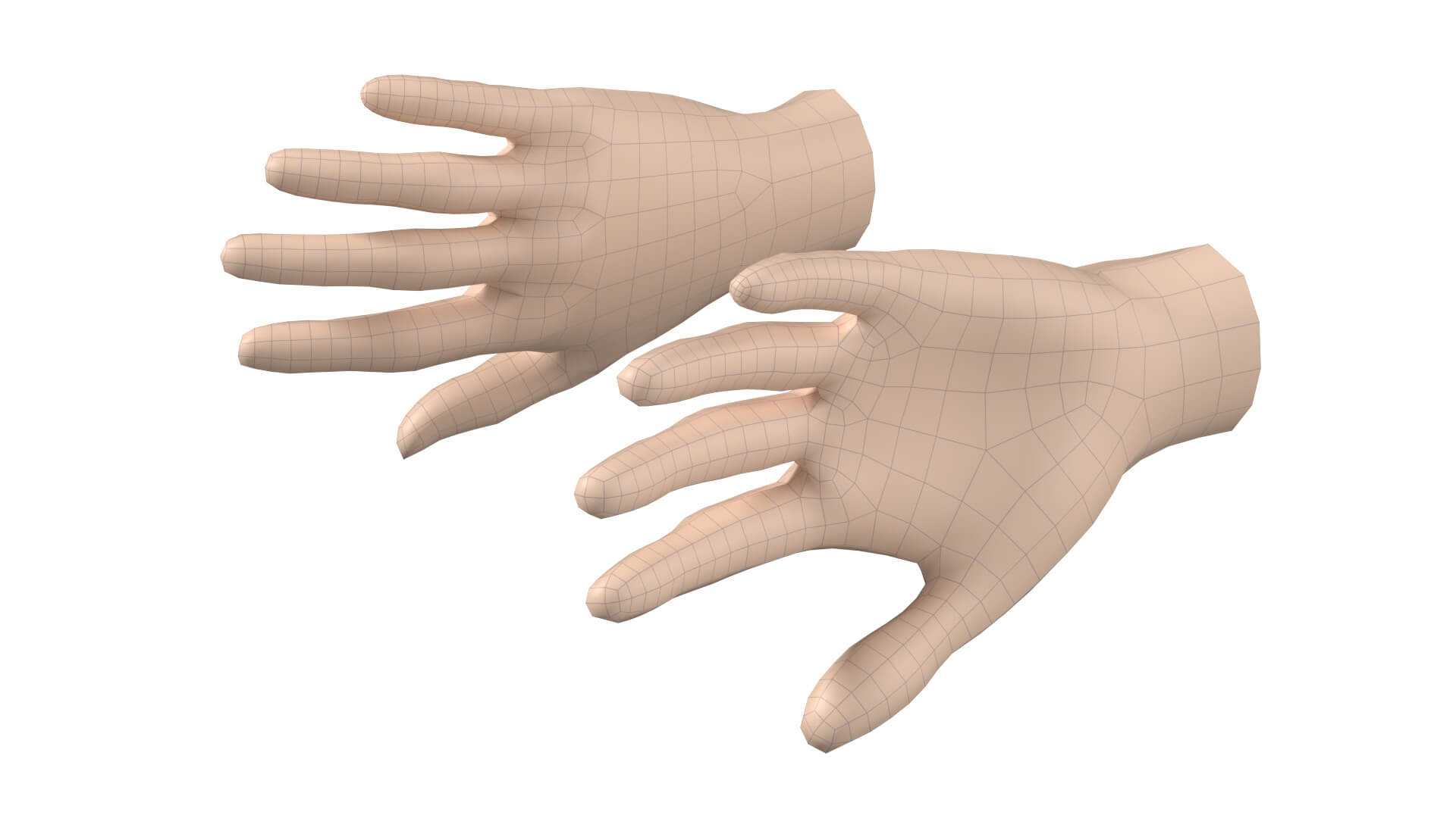 Female Hand Base Mesh 06 - 3D Model by Valerii-Kaliuzhnyi