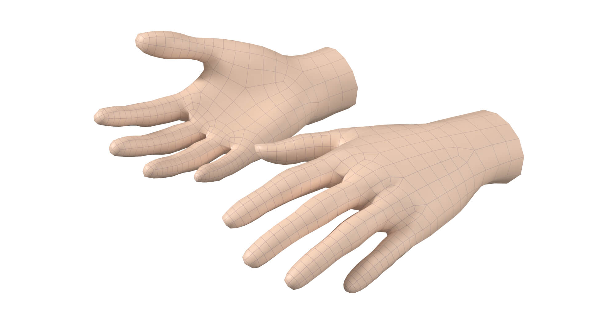 Female Hand Base Mesh 06 - 3D Model by Valerii-Kaliuzhnyi