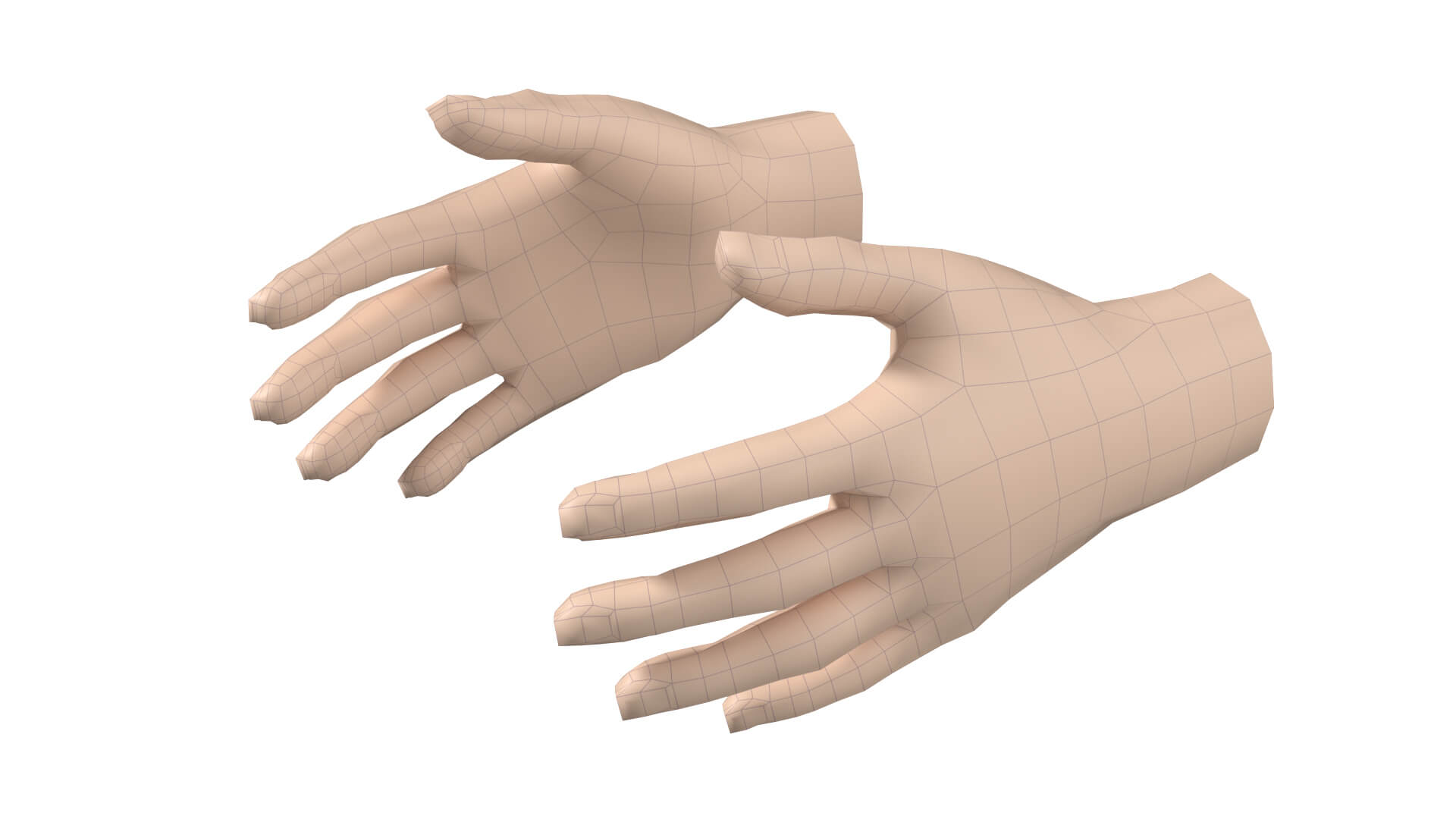 Female Hand Base Mesh 07 - 3D Model by Valerii-Kaliuzhnyi