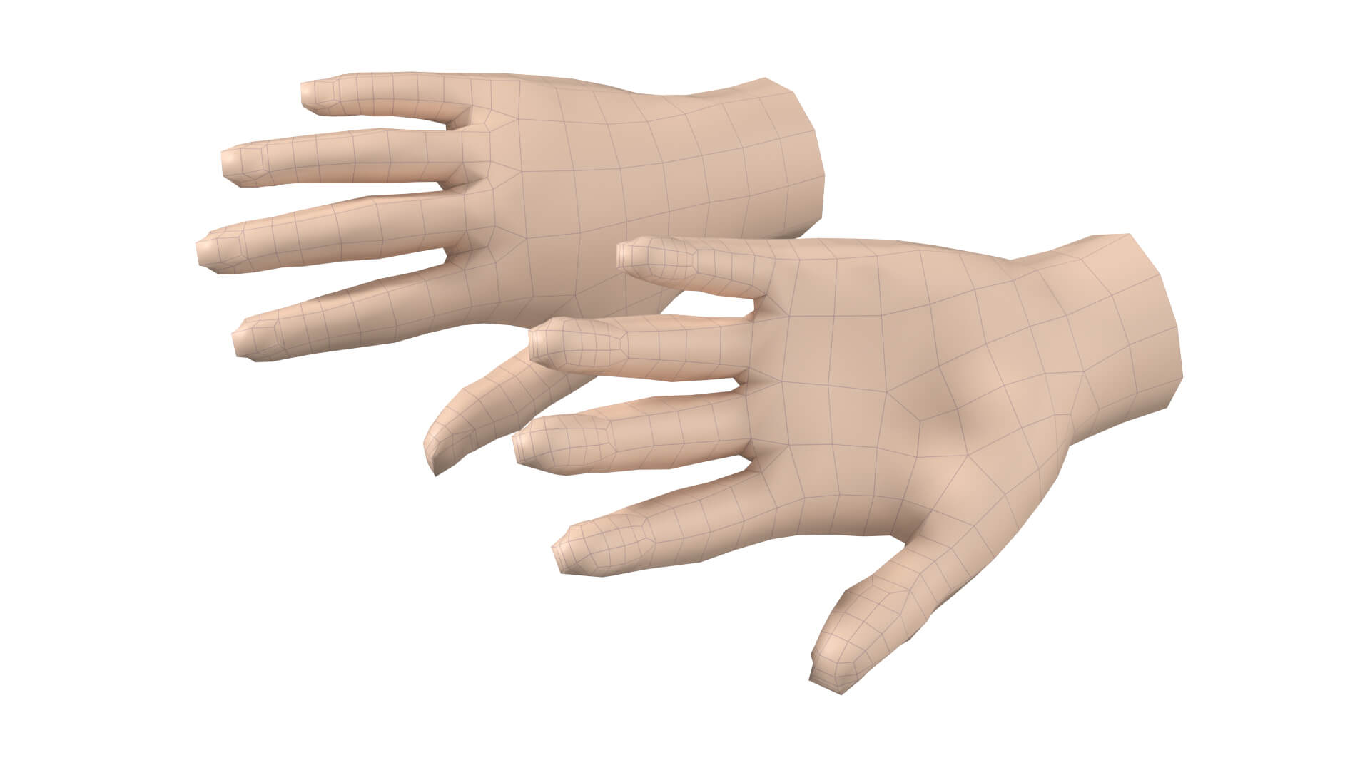 Female Hand Base Mesh 07 - 3D Model by Valerii-Kaliuzhnyi