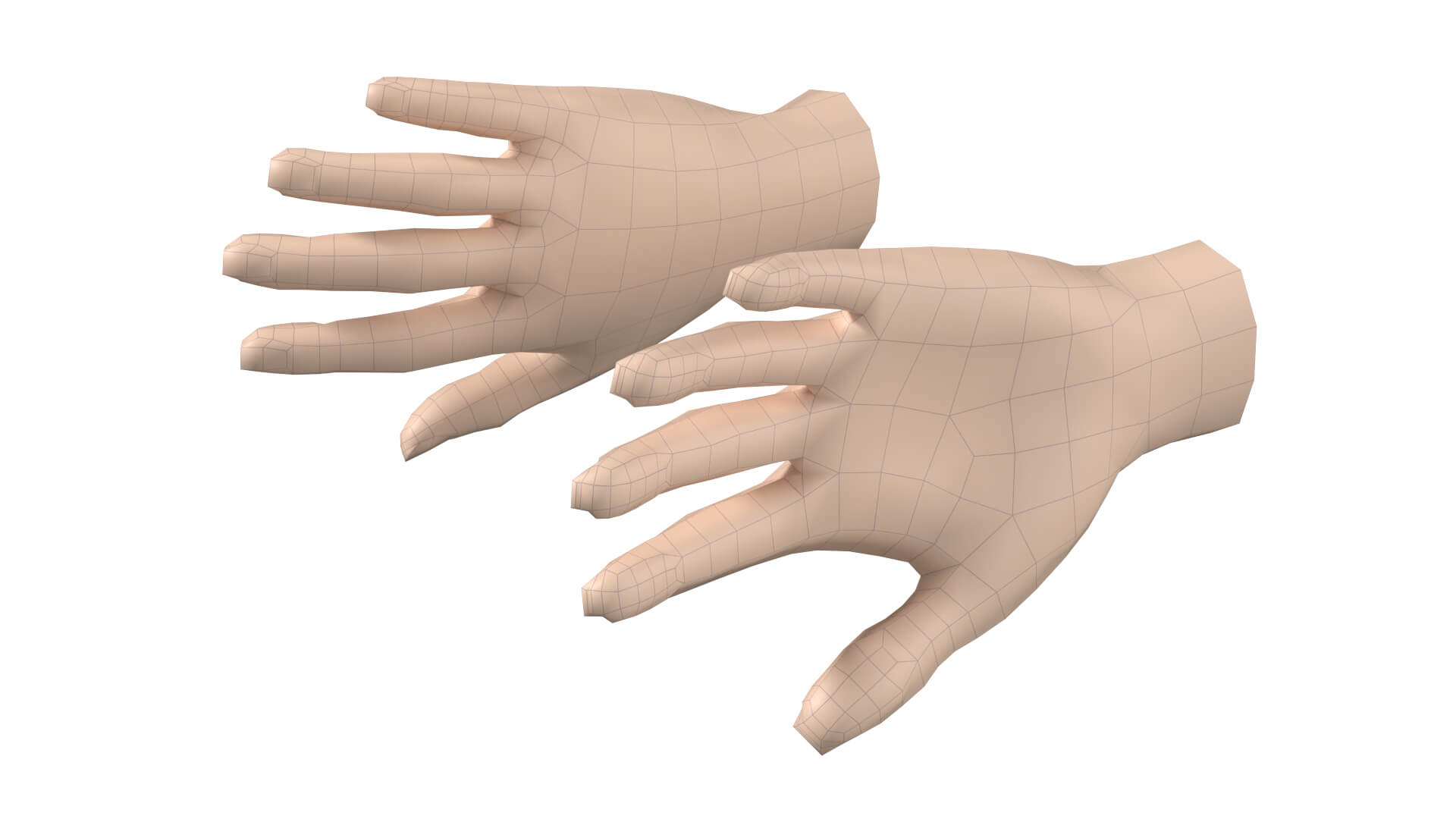Female Hand Base Mesh 07 - 3D Model by Valerii-Kaliuzhnyi