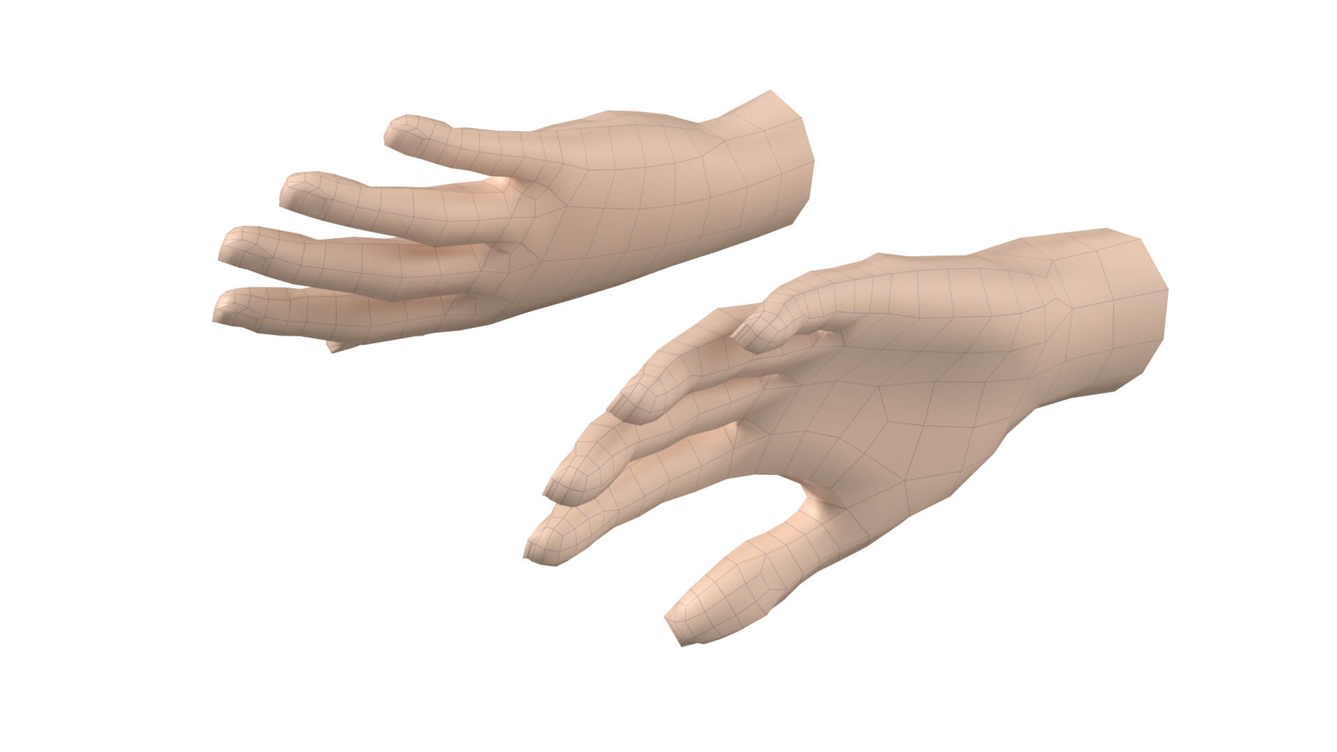Female Hand Base Mesh 07 - 3D Model by Valerii-Kaliuzhnyi