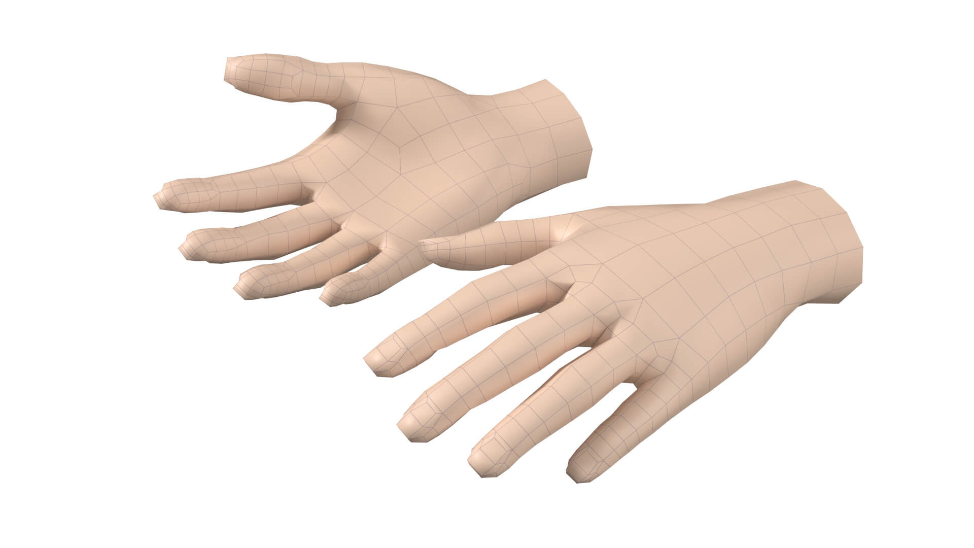 Female Hand Base Mesh 07 - 3D Model by Valerii-Kaliuzhnyi