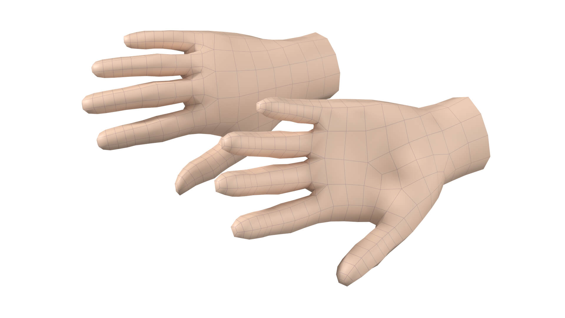 Female Hand Base Mesh 08 - 3D Model by Valerii-Kaliuzhnyi