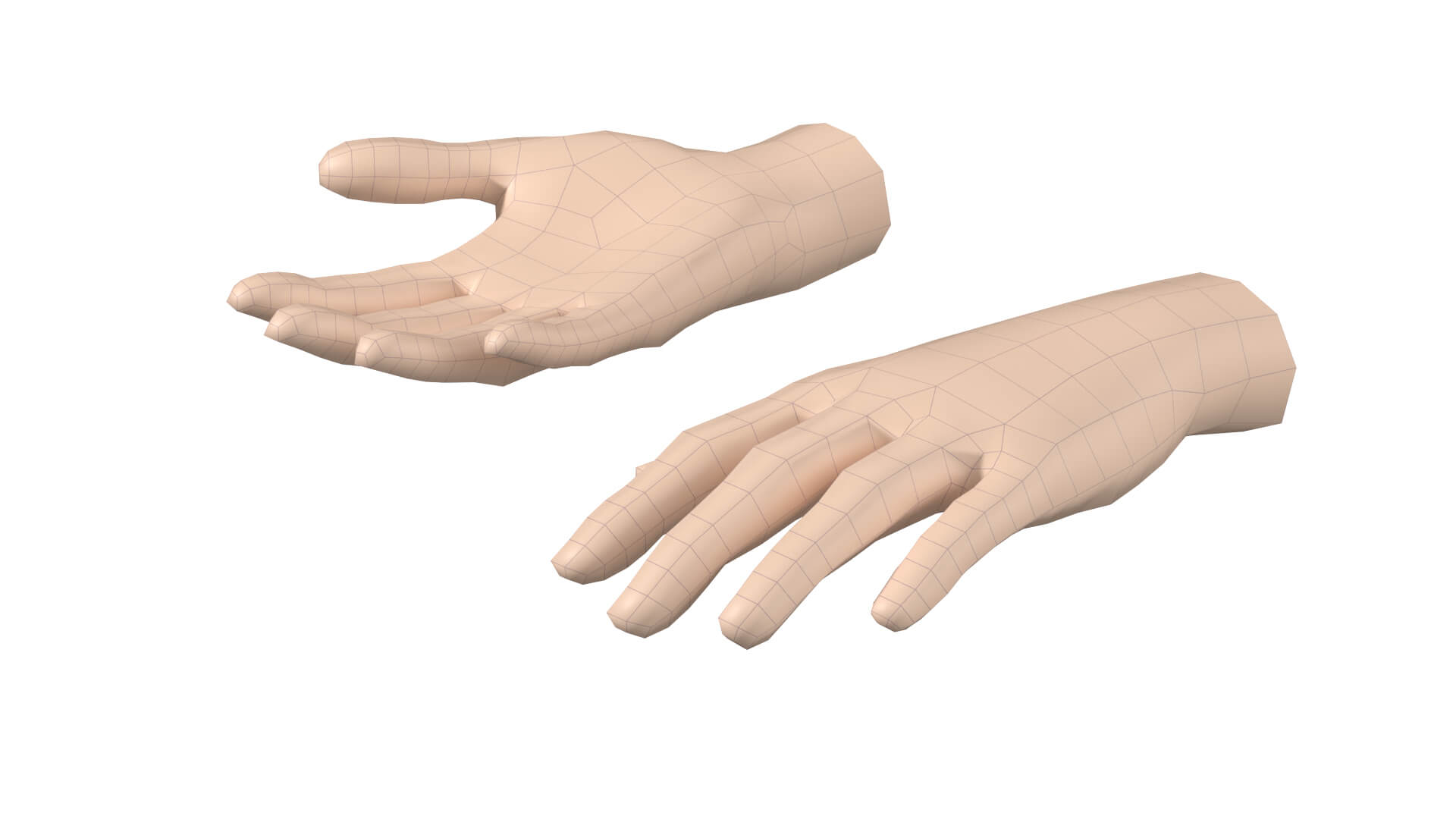 Female Hand Base Mesh 08 - 3D Model by Valerii-Kaliuzhnyi