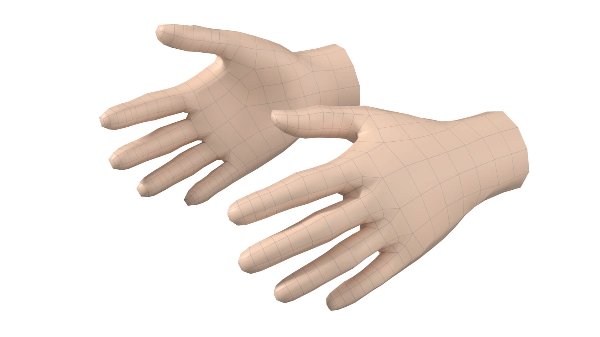 Female Hand Base Mesh 08 - 3D Model by Valerii-Kaliuzhnyi