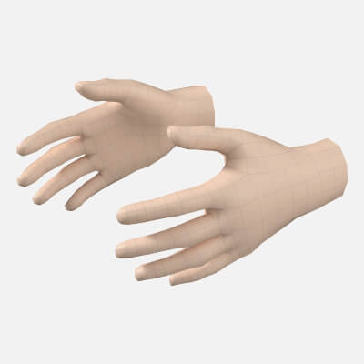 Female Hand Base Mesh 08 - 3D Model by Valerii-Kaliuzhnyi