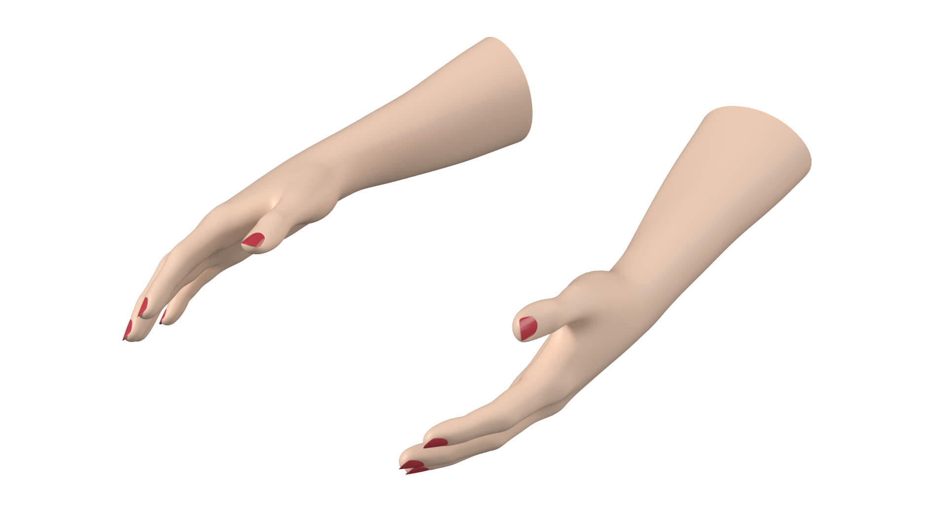 Female Hands Gesture 01 Base Mesh - 3D Model by Valerii-Kaliuzhnyi