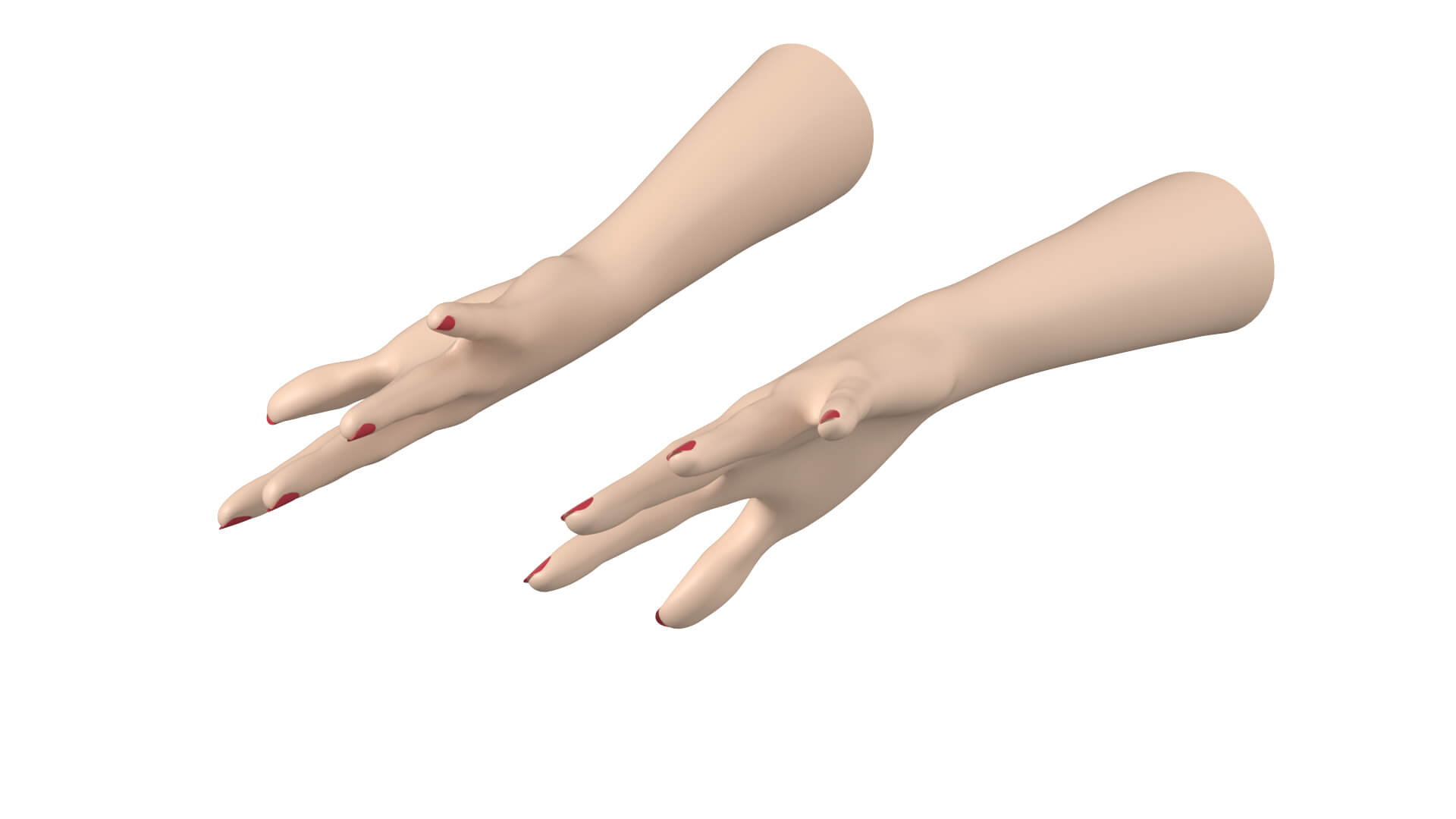 Female Hands Gesture 03 Base Mesh - 3D Model by Valerii-Kaliuzhnyi