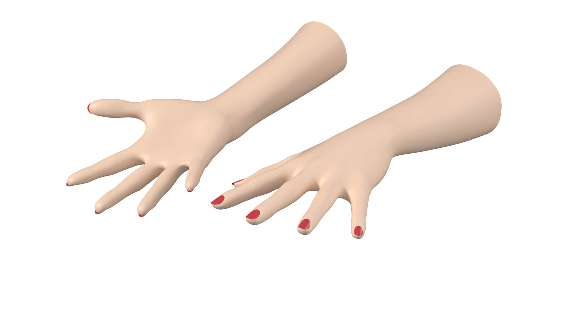 Female Hands Gesture 03 Base Mesh - 3D Model by Valerii-Kaliuzhnyi