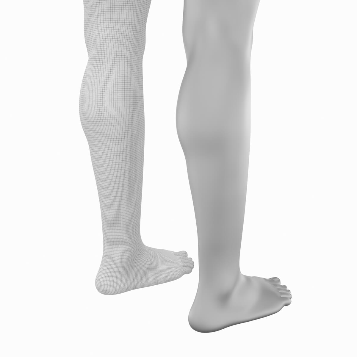 Female Legs Anatomical Base Mesh - 3D Model by Valerii-Kaliuzhnyi