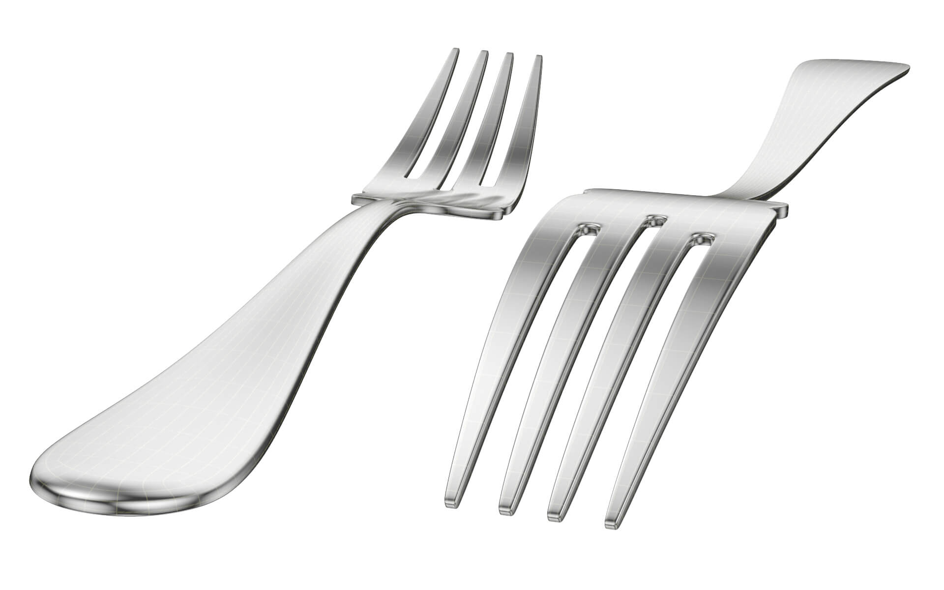 Fish Knife and Fork Generic Cutlery - 3D Model by Valerii-Kaliuzhnyi