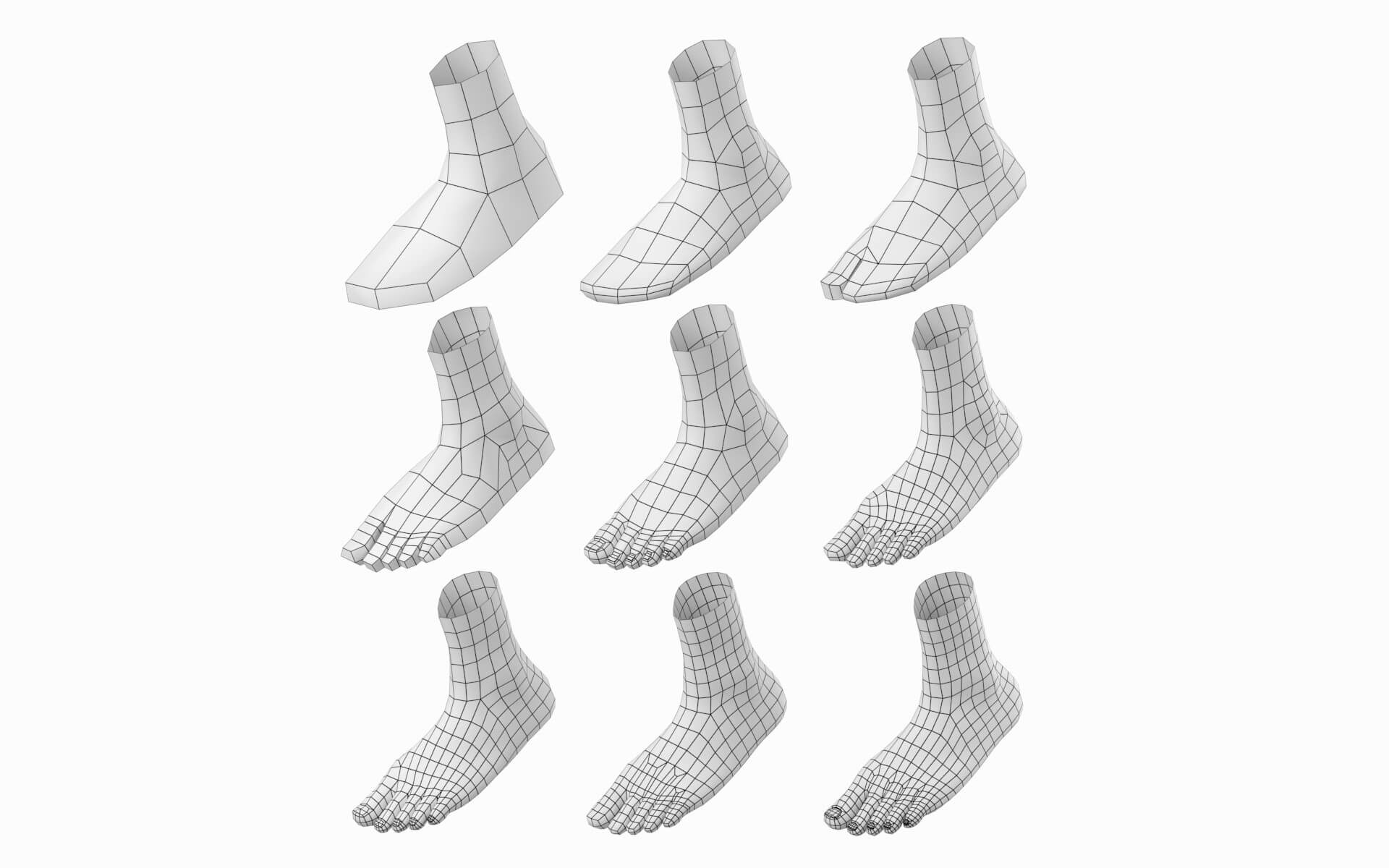 Foot Base Mesh Kit - 3D Model by Valerii-Kaliuzhnyi