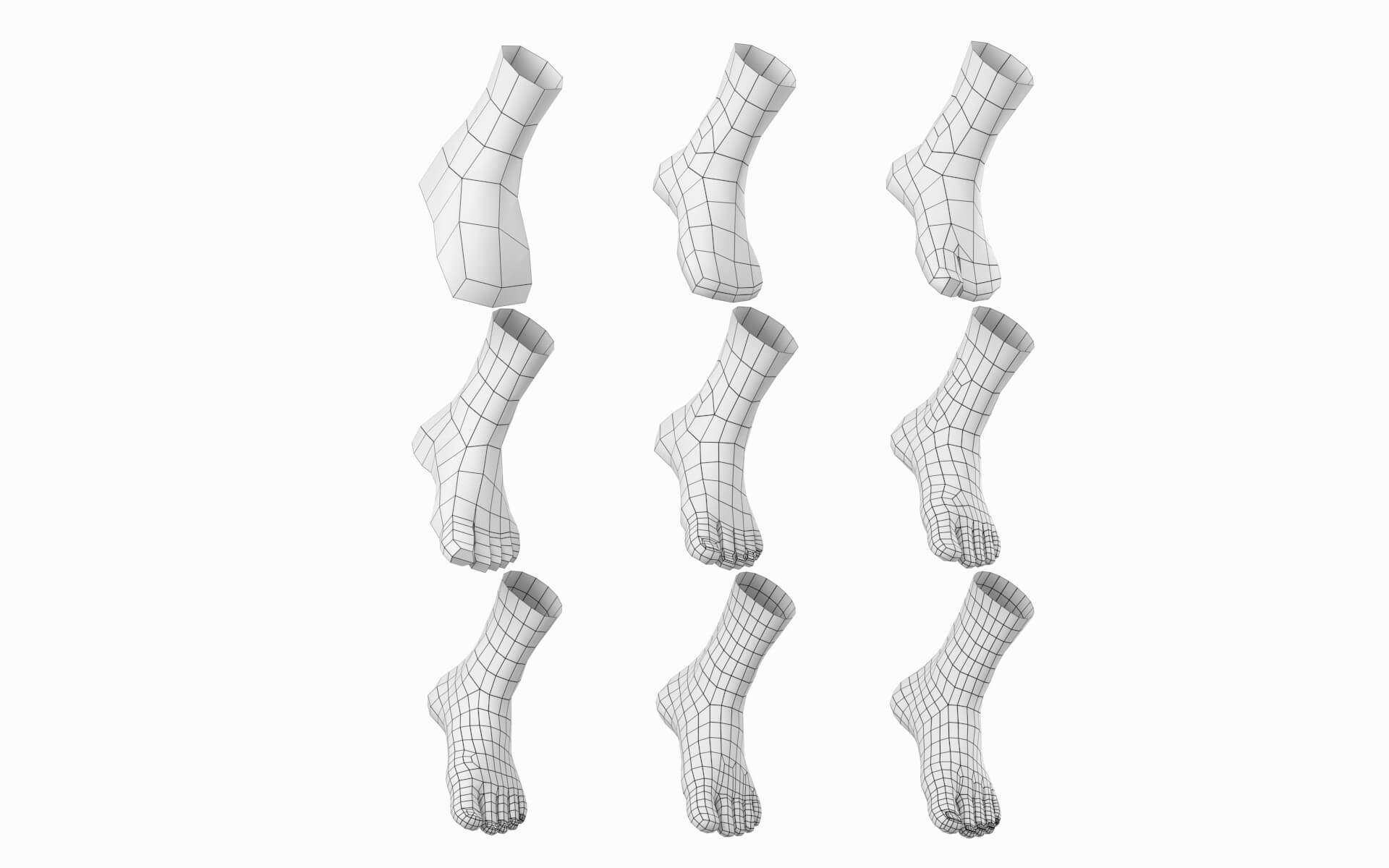 Foot Base Mesh Kit - 3D Model by Valerii-Kaliuzhnyi