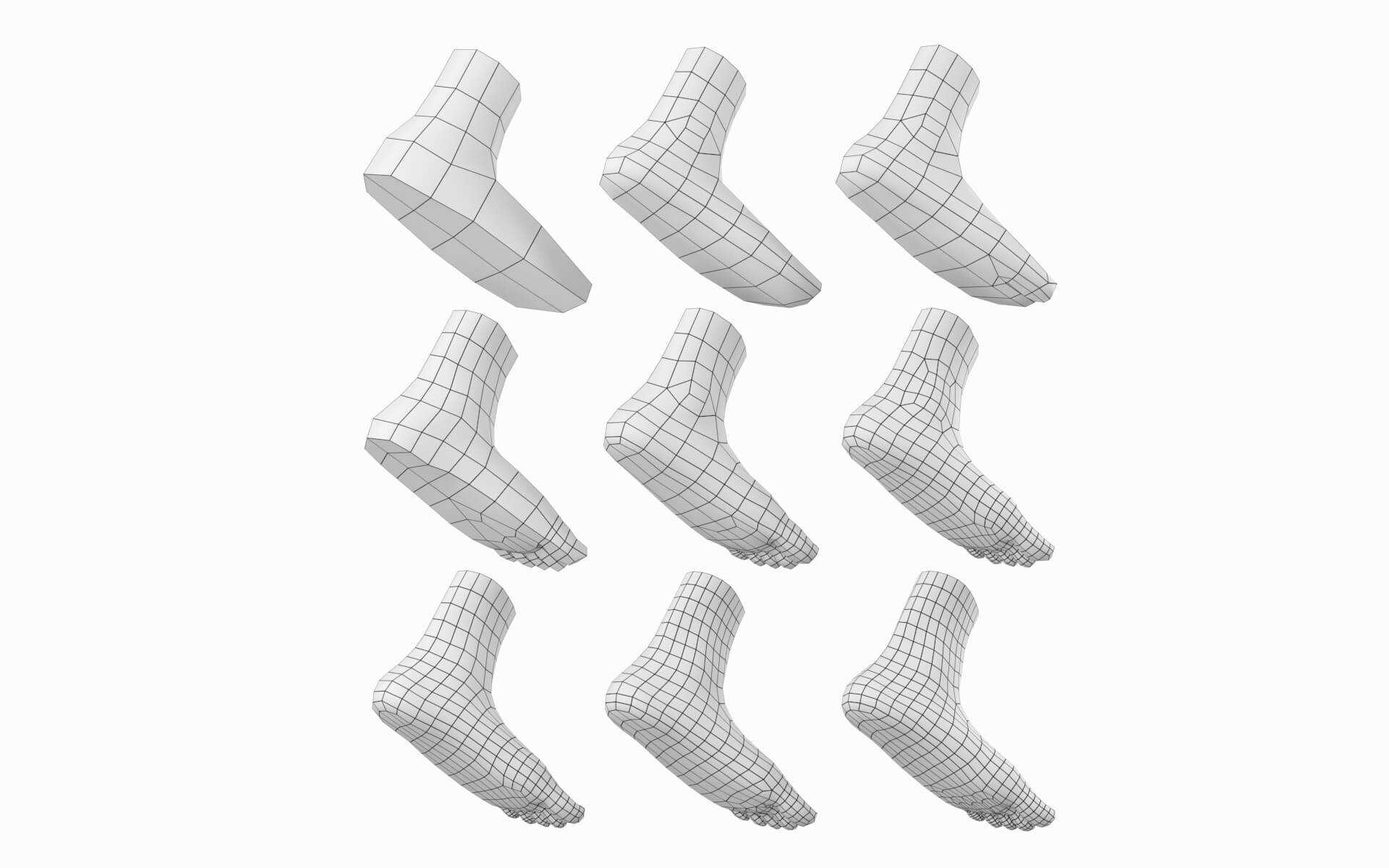 Foot Base Mesh Kit - 3D Model by Valerii-Kaliuzhnyi