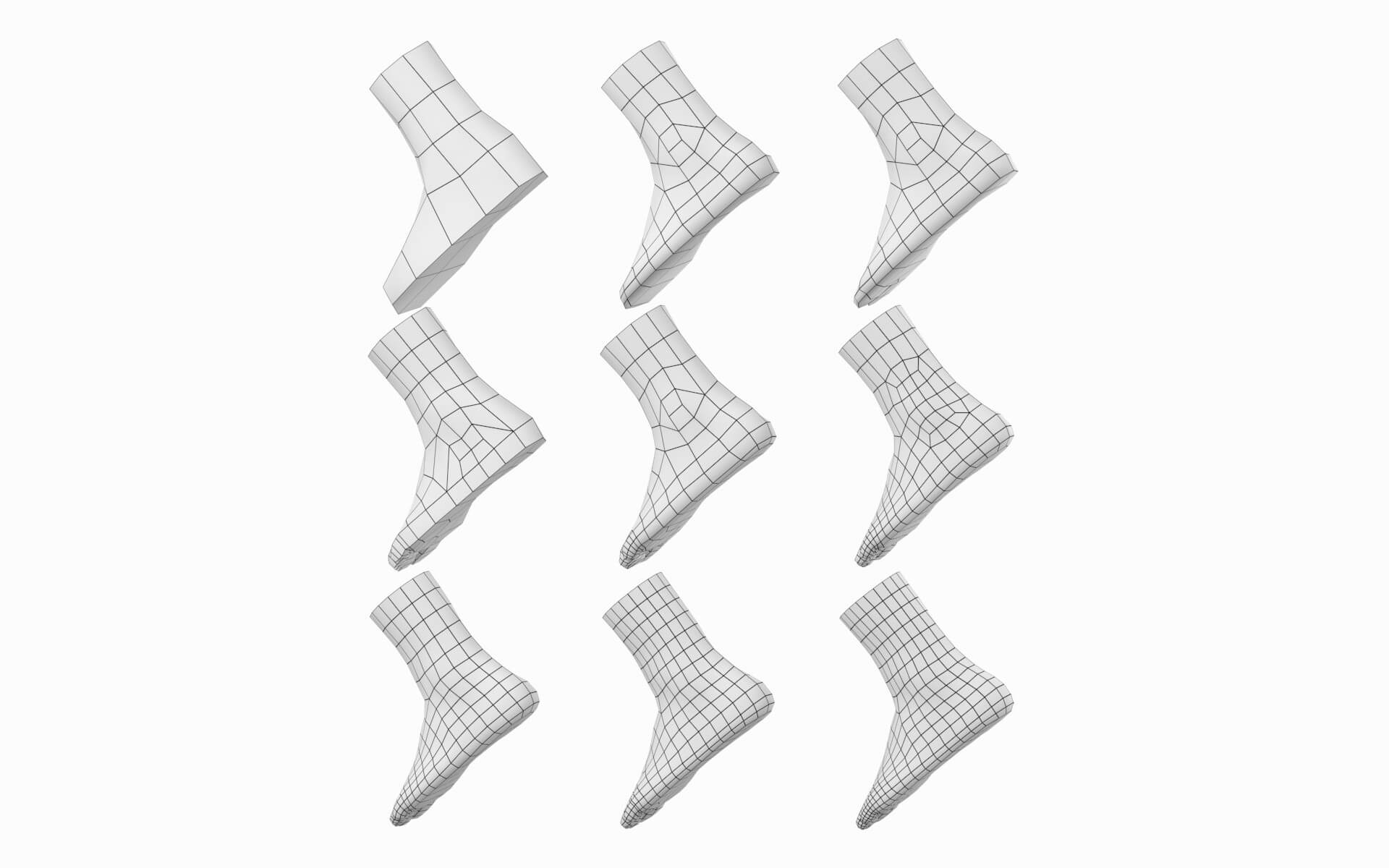 Foot Base Mesh Kit - 3D Model by Valerii-Kaliuzhnyi