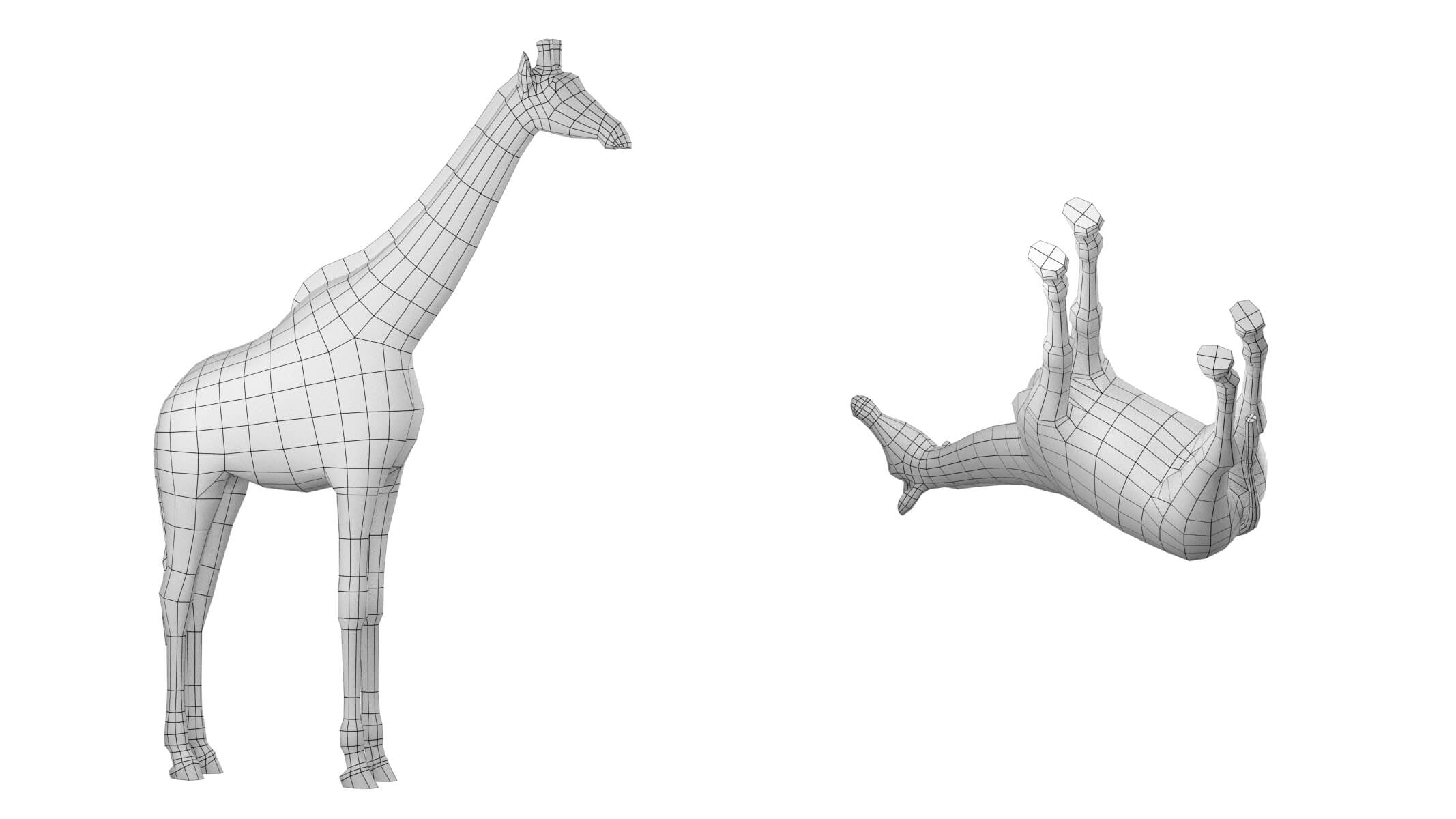 Giraffe Animal Base Mesh - Free 3D Model by Valerii-Kaliuzhnyi
