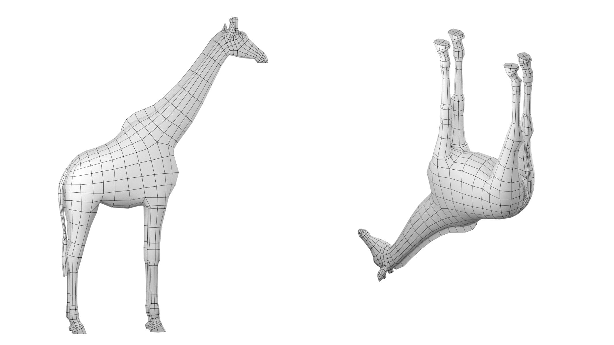 Giraffe Animal Base Mesh - Free 3D Model by Valerii-Kaliuzhnyi