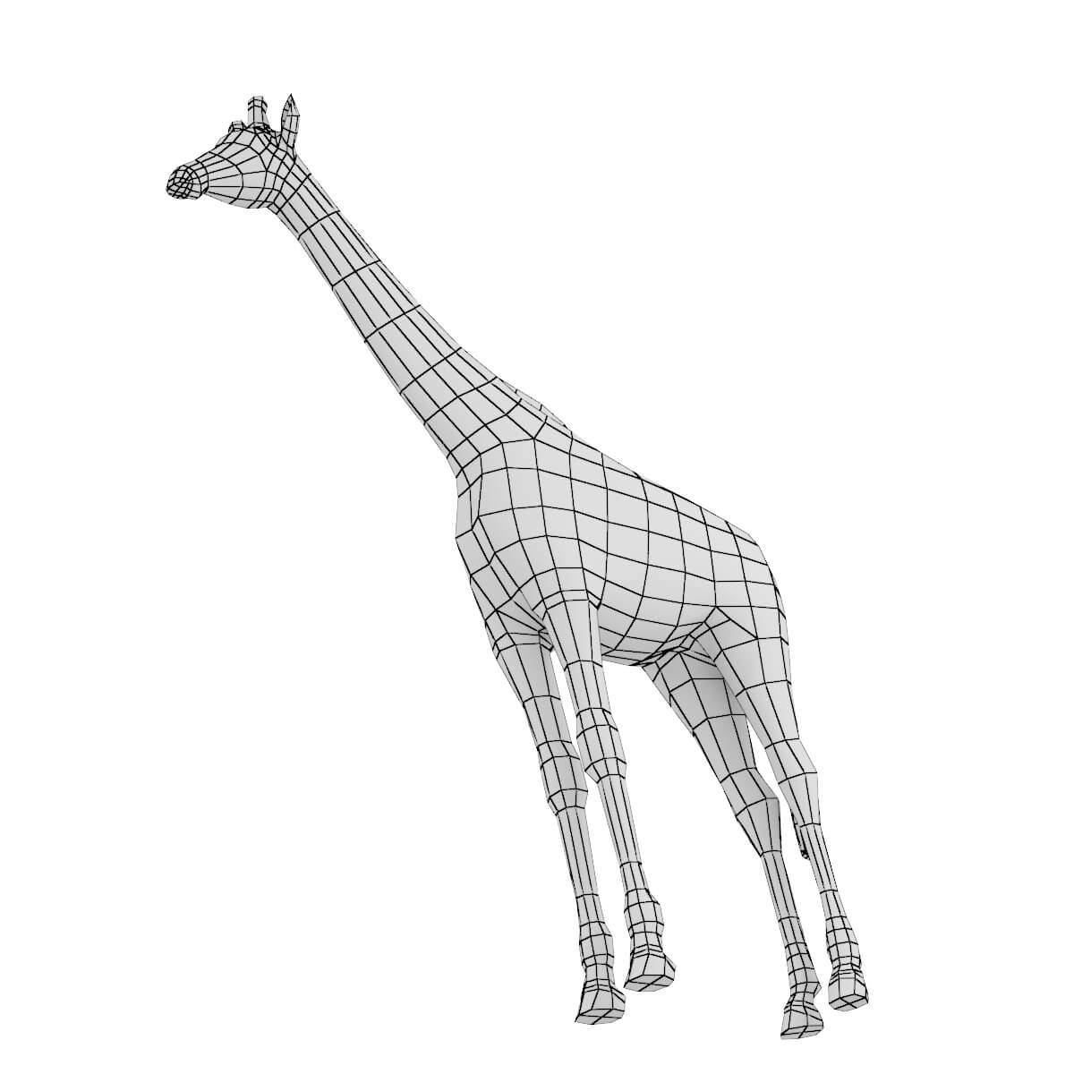 Giraffe Animal Base Mesh - Free 3D Model by Valerii-Kaliuzhnyi