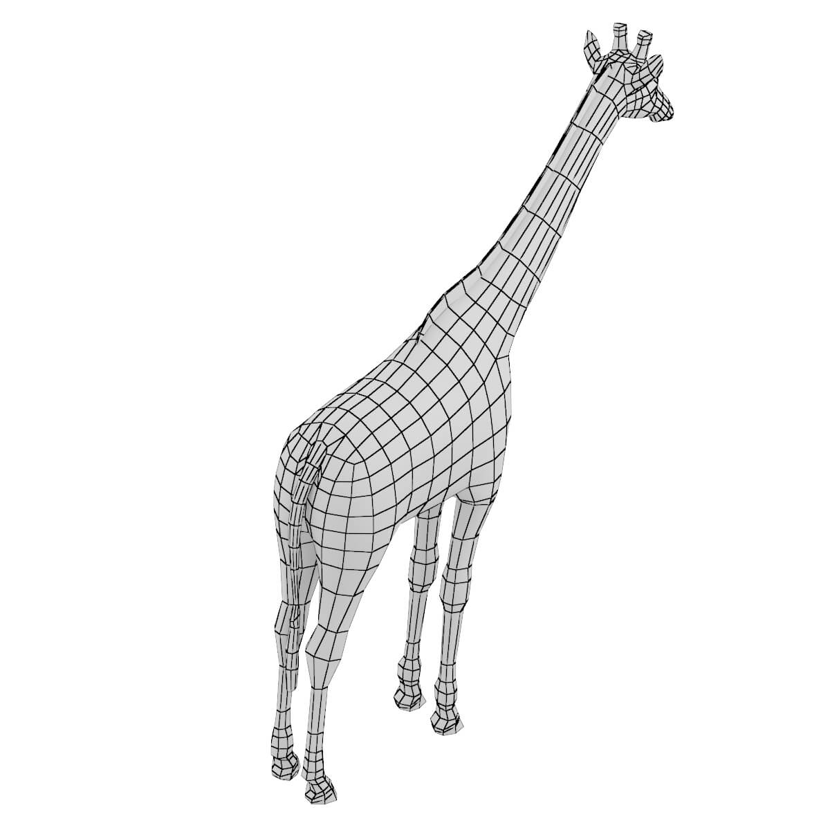 Giraffe Animal Base Mesh - Free 3D Model by Valerii-Kaliuzhnyi