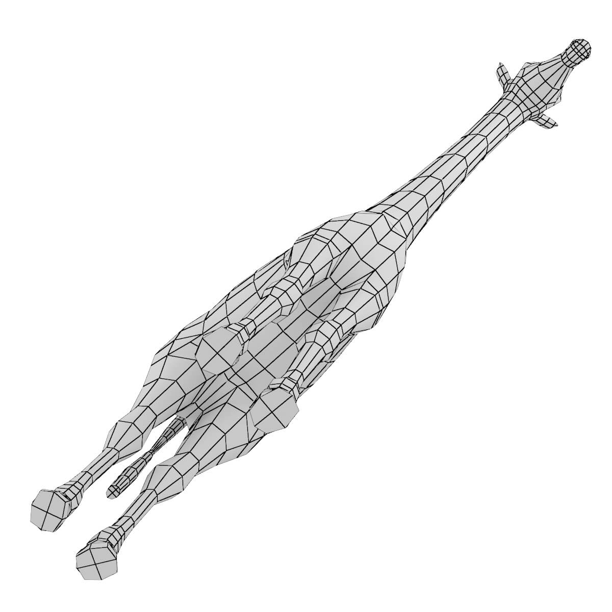 Giraffe Animal Base Mesh - Free 3D Model by Valerii-Kaliuzhnyi