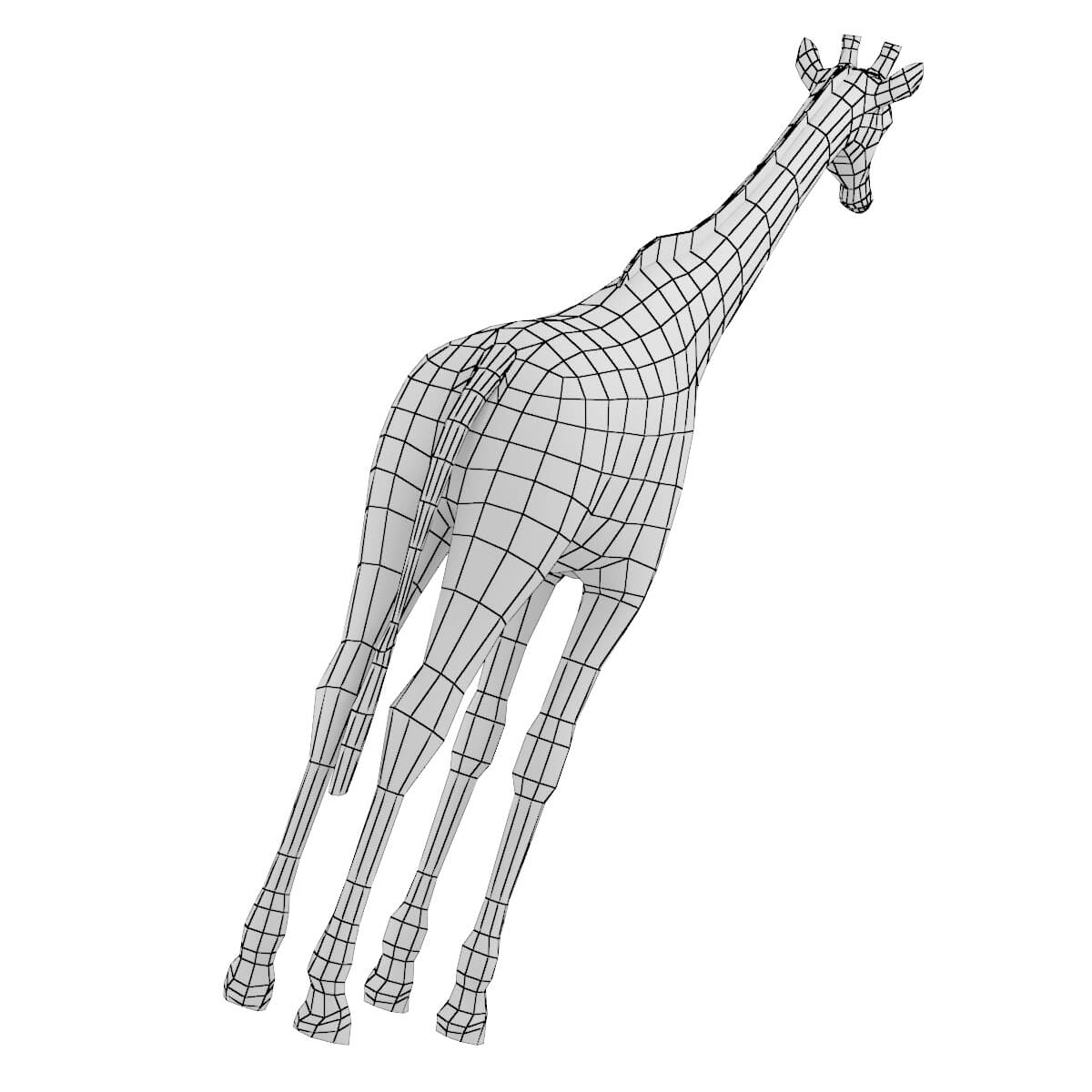 Giraffe Animal Base Mesh - Free 3D Model by Valerii-Kaliuzhnyi