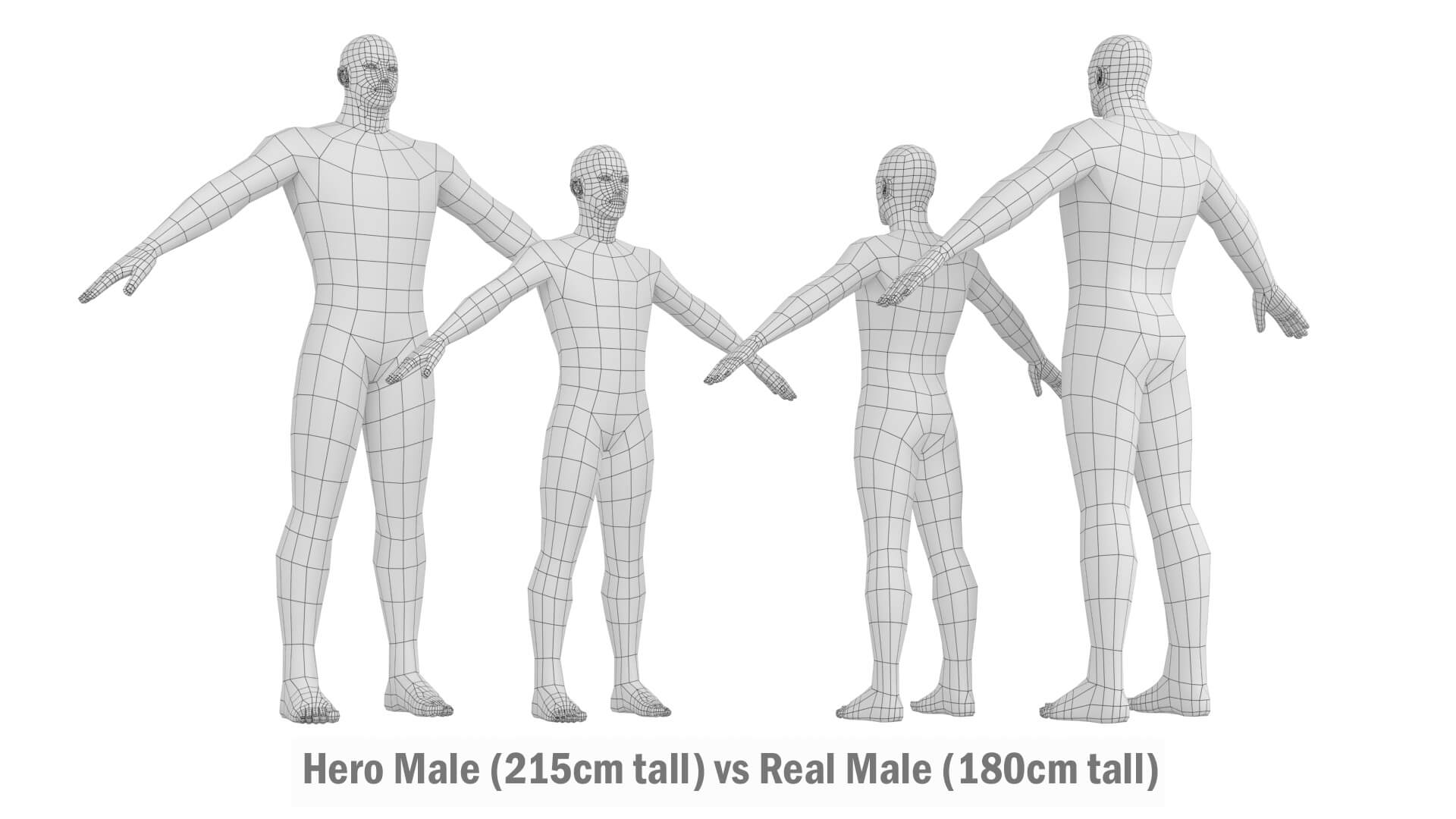 Hero Male in A-Pose Base Mesh 3D Model by Valerii-Kaliuzhnyi