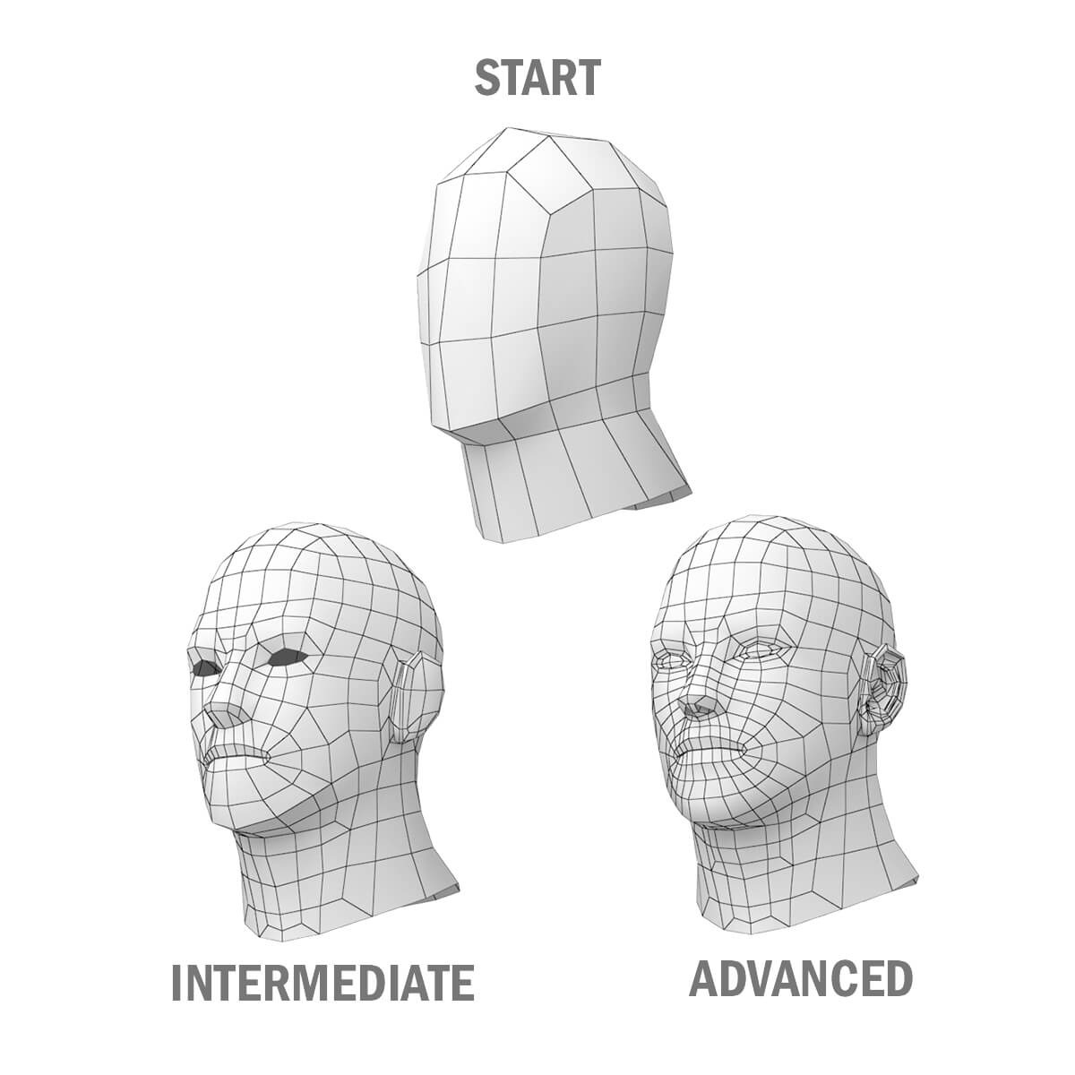 Hero Male in Rest Pose in 3 Topologies - 3D Model by Valerii-Kaliuzhnyi
