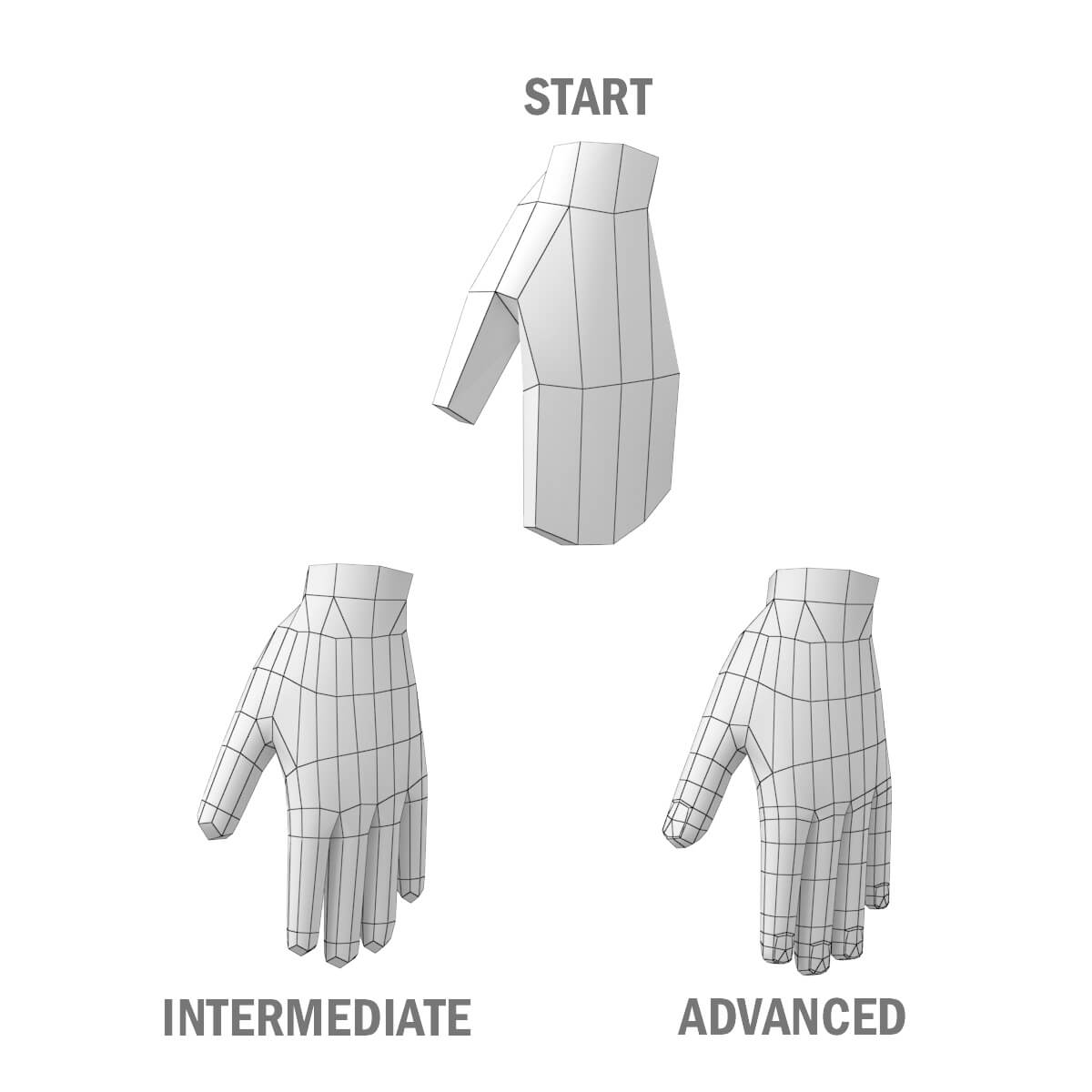 Hero Male in Rest Pose in 3 Topologies - 3D Model by Valerii-Kaliuzhnyi