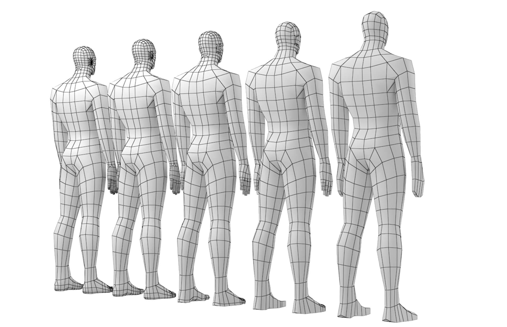 Hero Male in Rest Pose in 5 Topologies - 3D Model by Valerii-Kaliuzhnyi