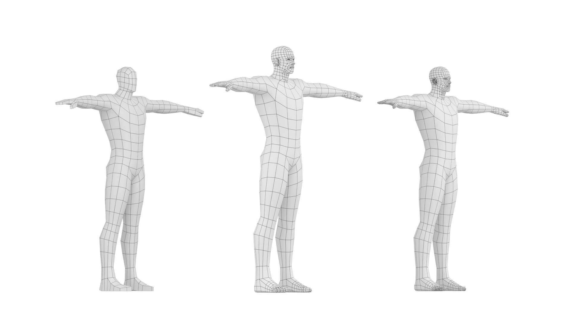 Hero Male in T-Pose Base Mesh 3D Model by Valerii-Kaliuzhnyi