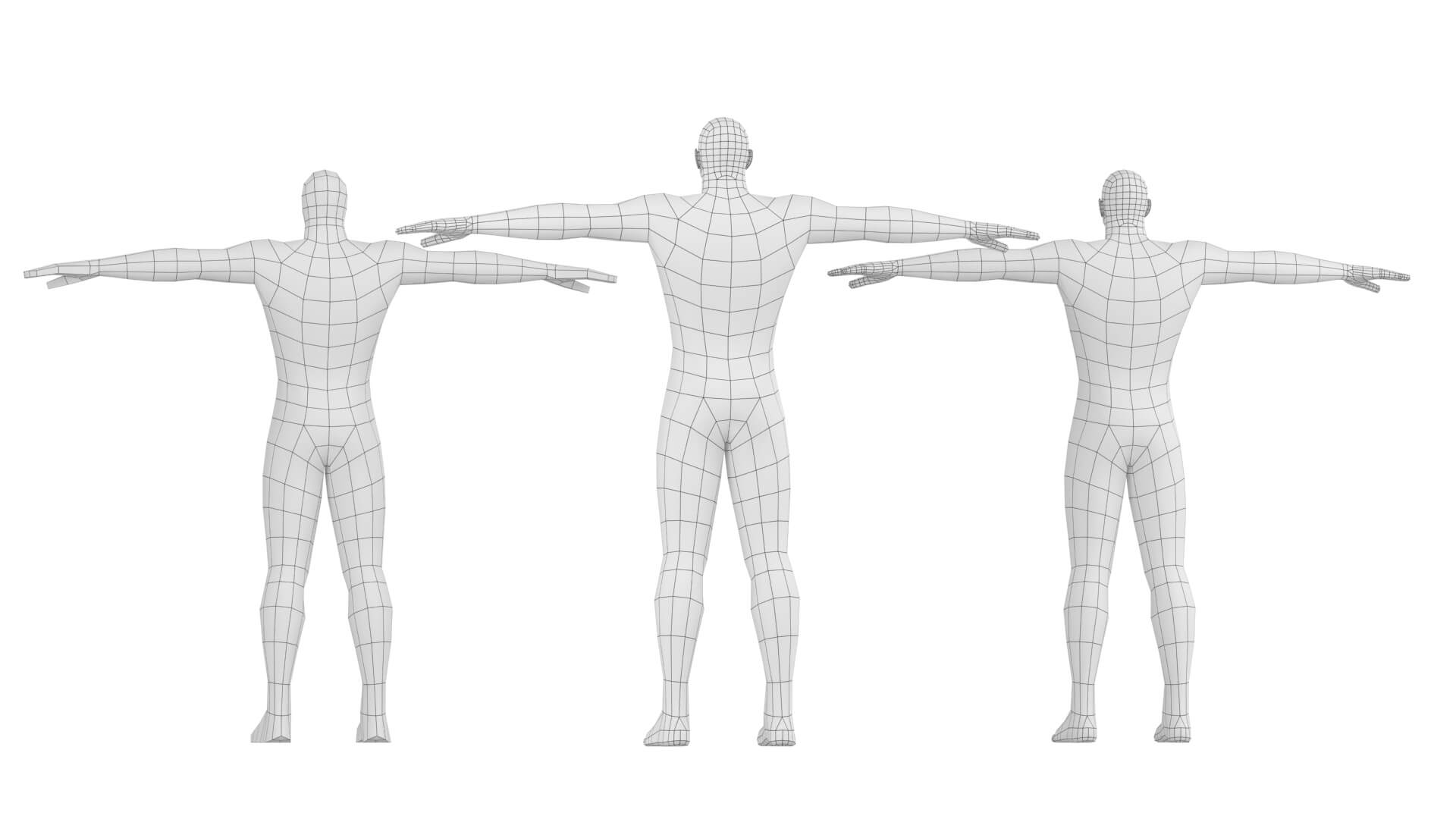 Hero Male in T-Pose Base Mesh 3D Model by Valerii-Kaliuzhnyi