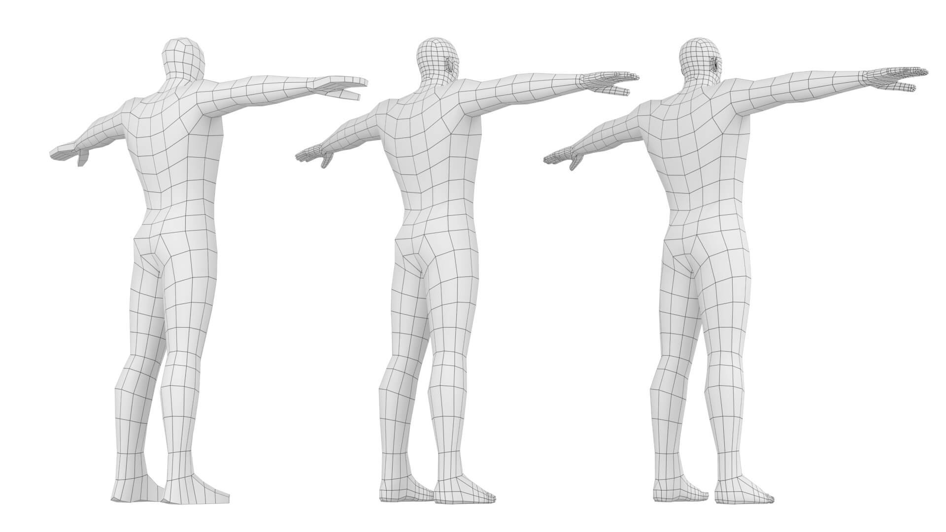 Hero Male in T-Pose Base Mesh 3D Model by Valerii-Kaliuzhnyi