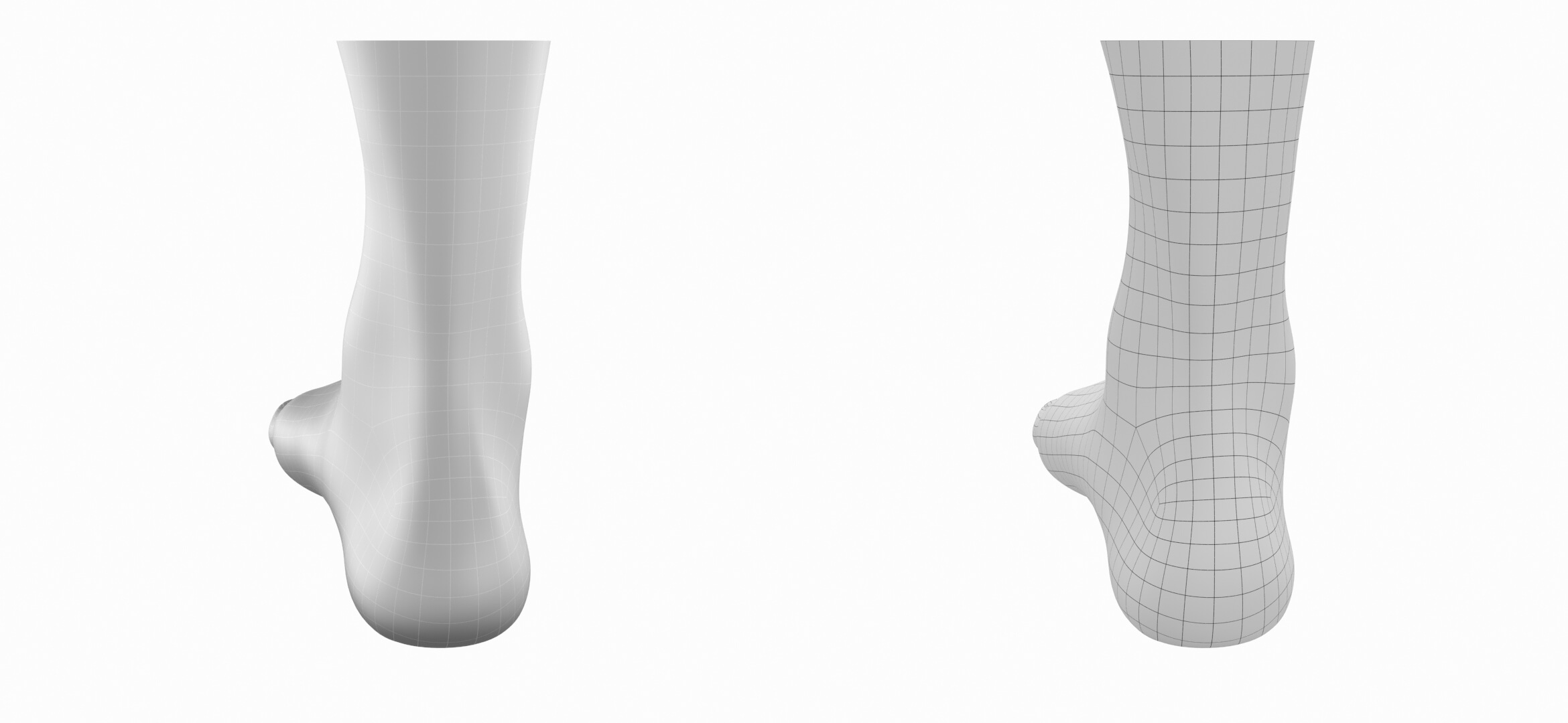 Human Feet in Standing Position Base Mesh - 3D Model by Valerii-Kaliuzhnyi