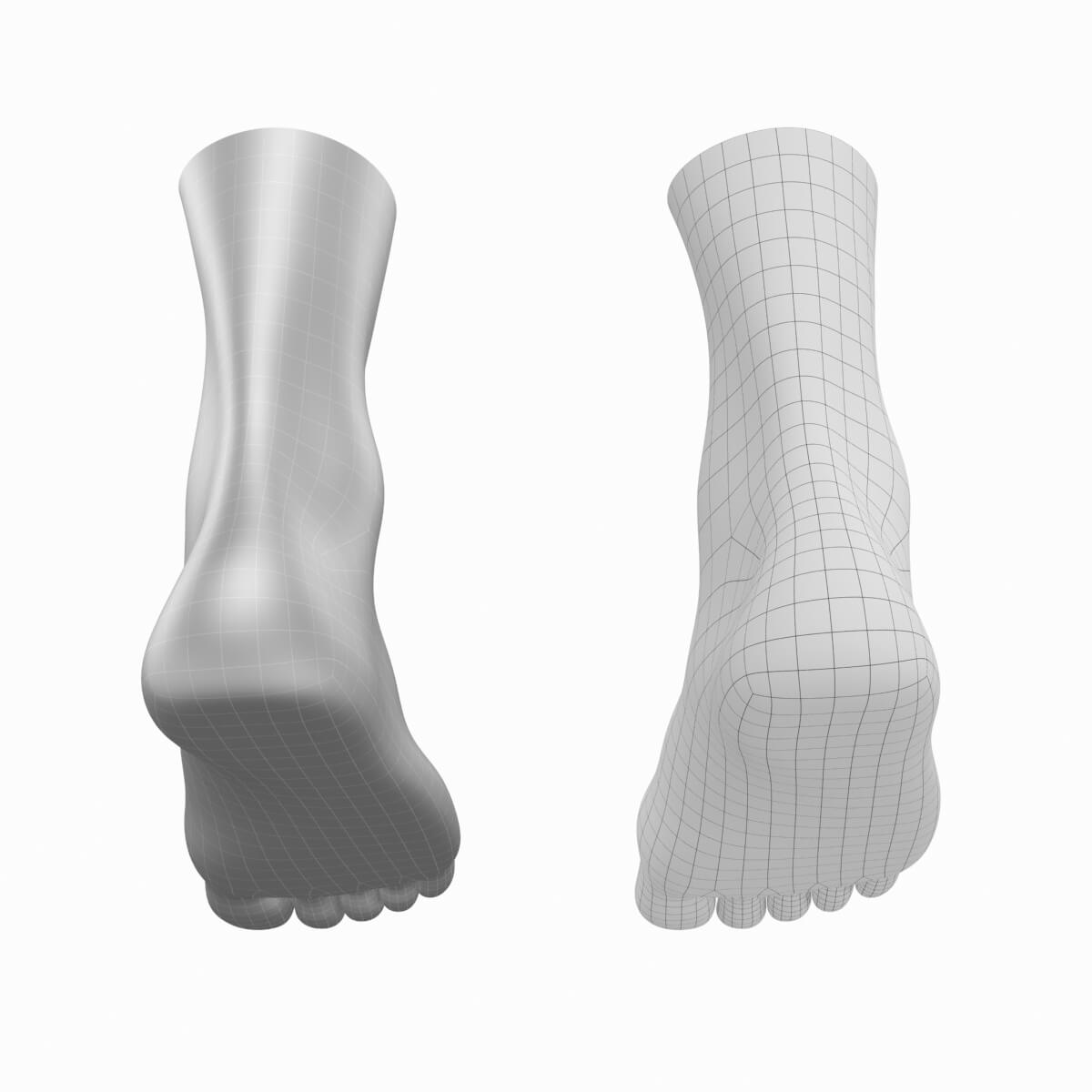 Human Feet in Standing Position Base Mesh - 3D Model by Valerii-Kaliuzhnyi