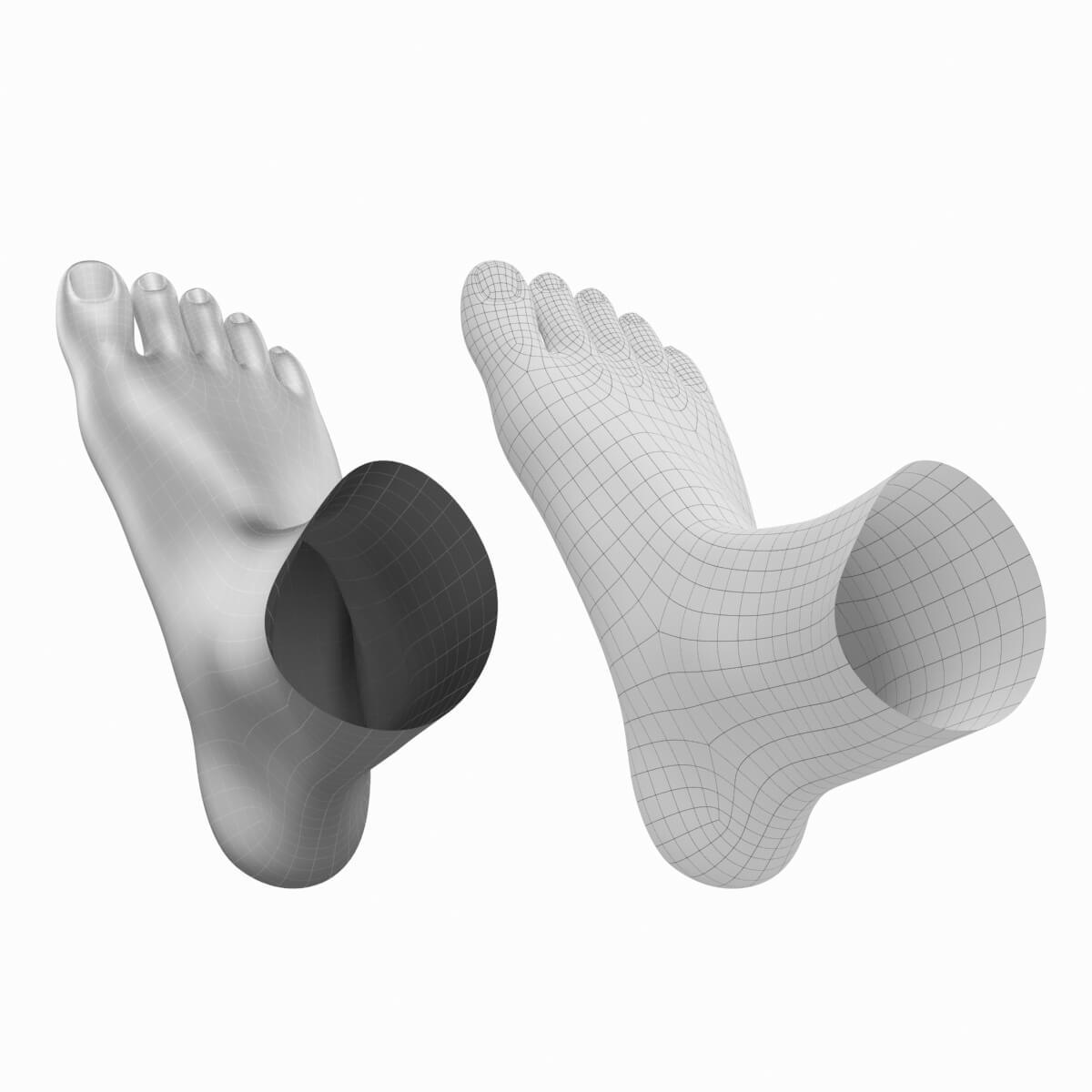 Human Feet in Standing Position Base Mesh - 3D Model by Valerii-Kaliuzhnyi