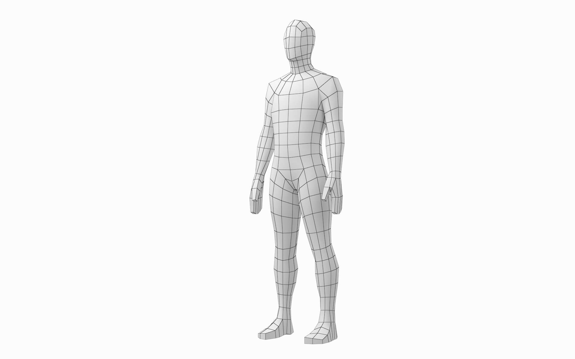 Natural Female and Male Base Mesh in Rest Pose - 3D Model by Valerii ...