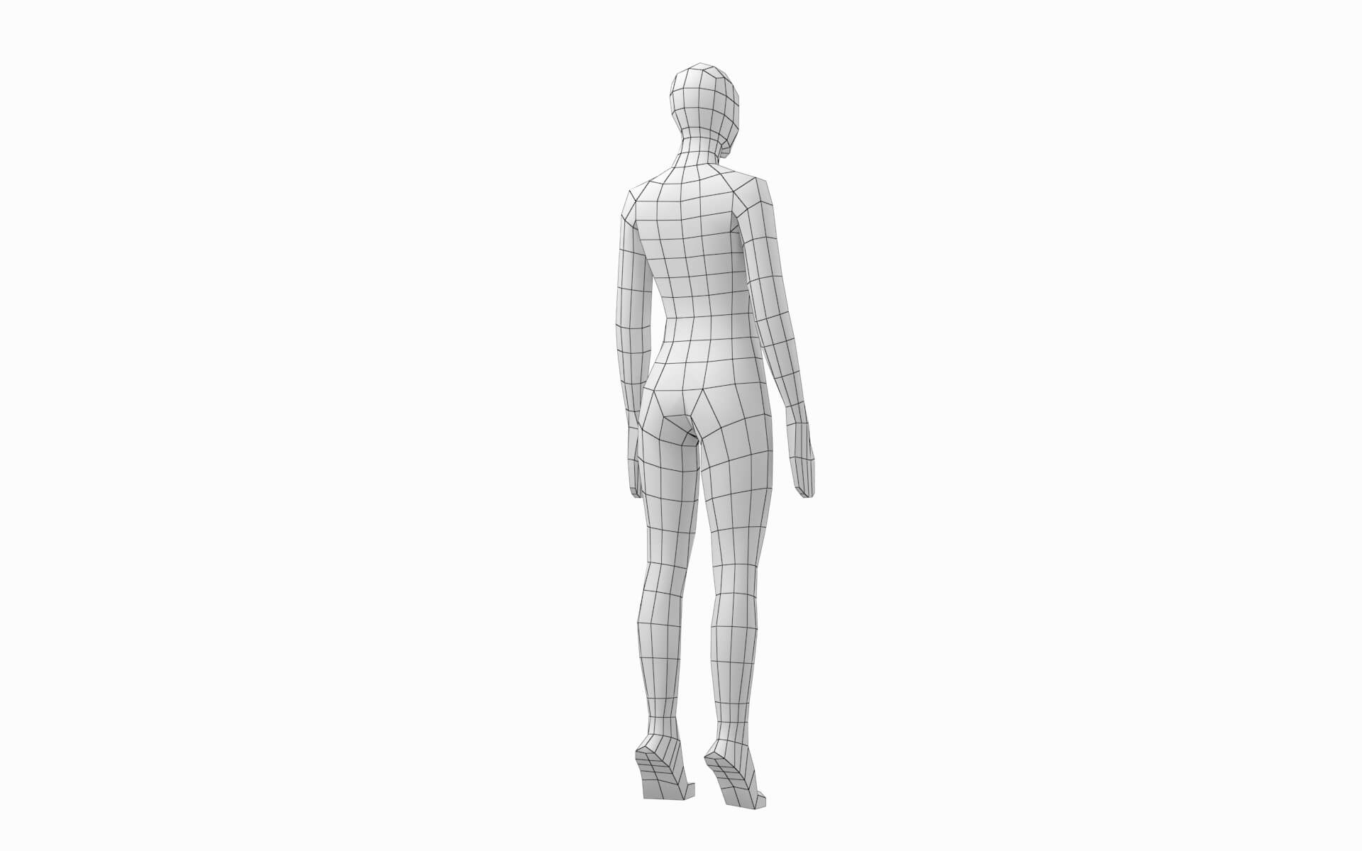 Natural Female and Male Base Mesh in Rest Pose - 3D Model by Valerii-Kaliuzhnyi