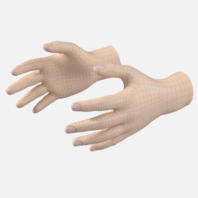 Male Hand Base Mesh 02 - 3D Model by Valerii-Kaliuzhnyi
