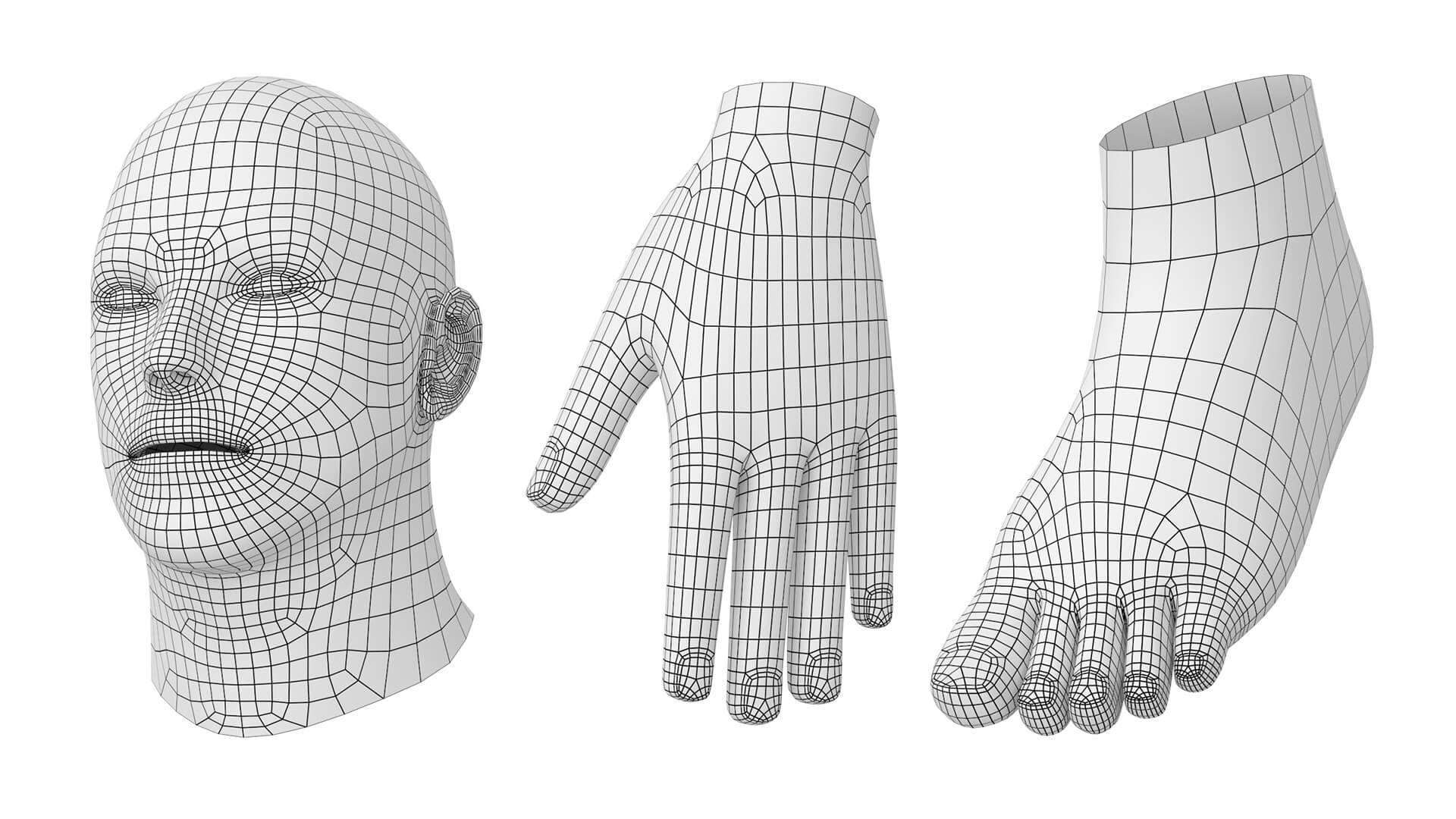 Male Hero in Three Poses Base Mesh - 3D Model by Valerii-Kaliuzhnyi