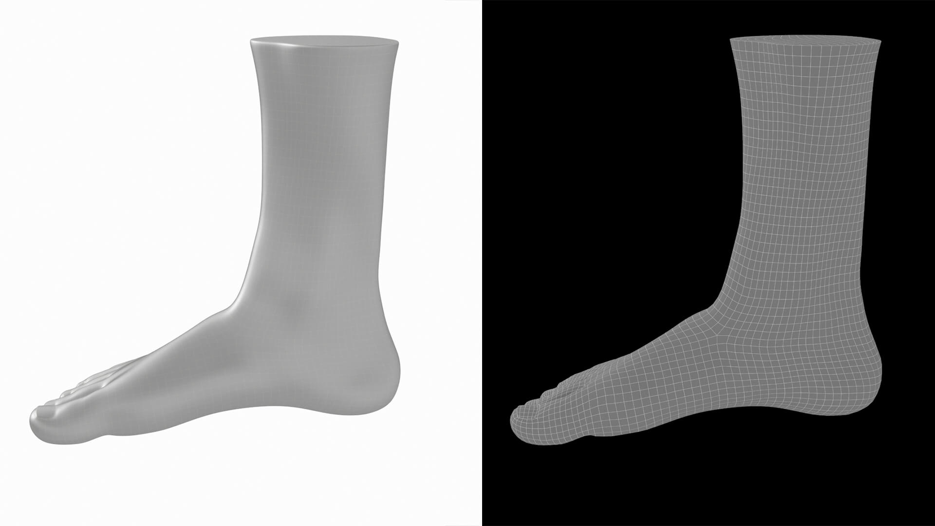 Male Realistic Feet Base Mesh - 3D Model by Valerii-Kaliuzhnyi