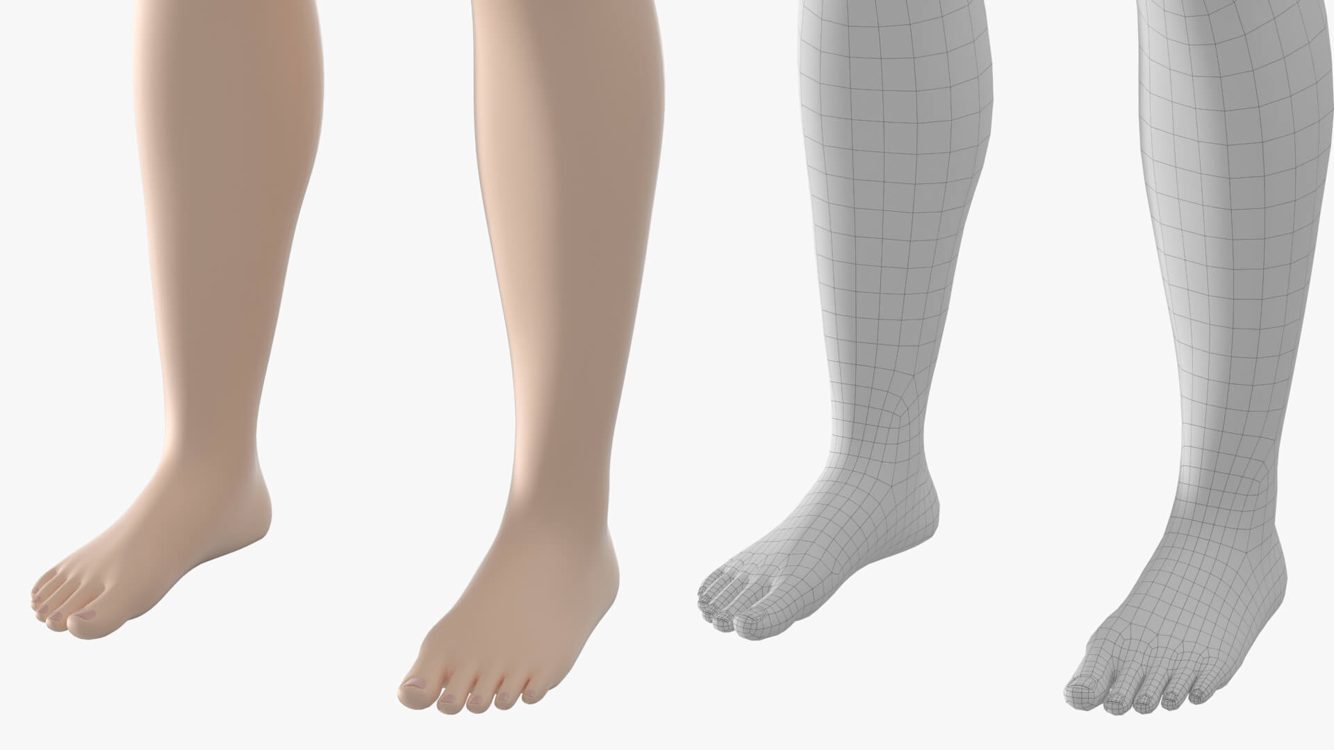 Natural Female 01 A-Pose Base Mesh 3D Model by Valerii-Kaliuzhnyi