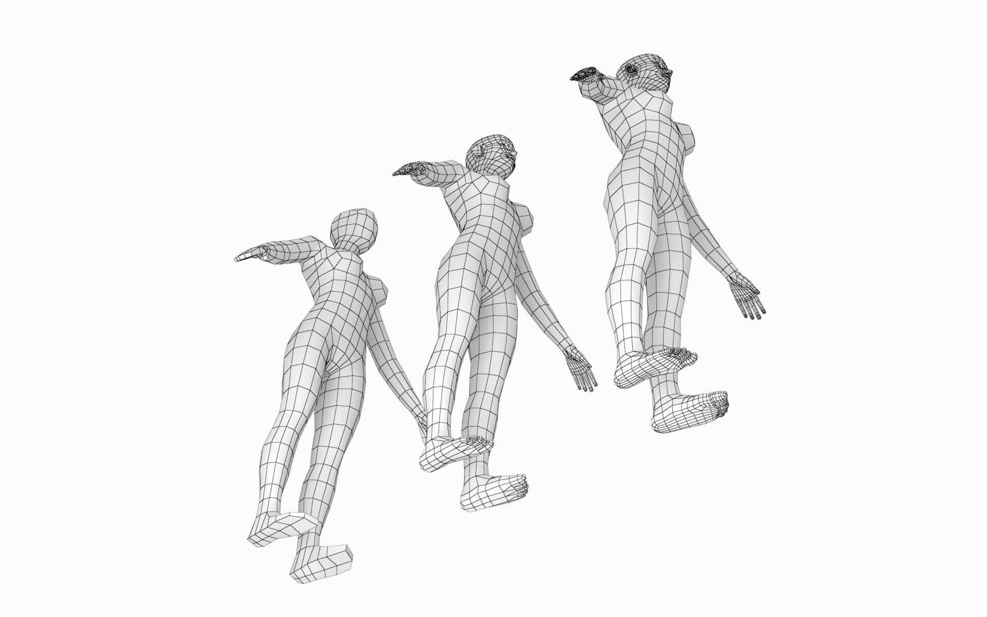 Natural Female and Male Base Mesh in A-Pose Bundle 3D Model by Valerii ...