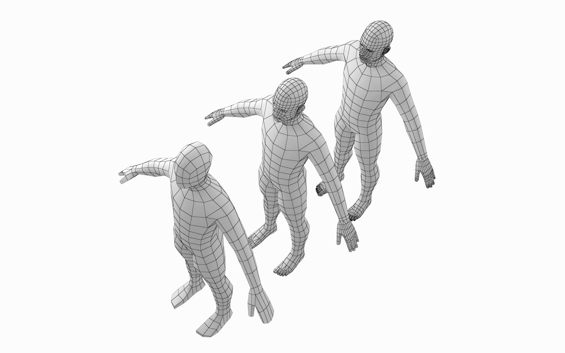 Natural Female and Male Base Mesh in A-Pose Bundle 3D Model by Valerii ...