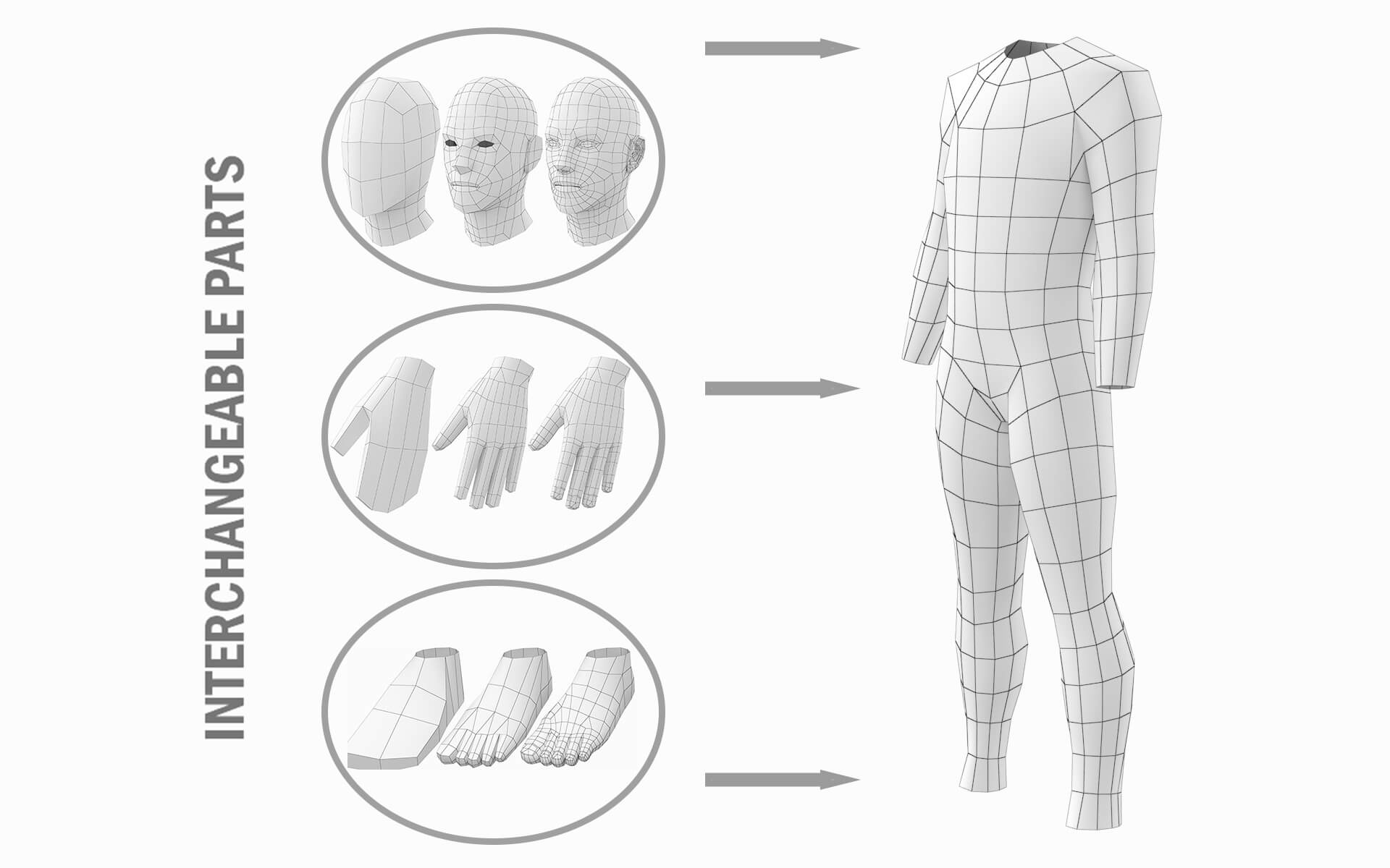 Natural Female and Male Base Mesh Super Bundle - 3D Model by Valerii ...