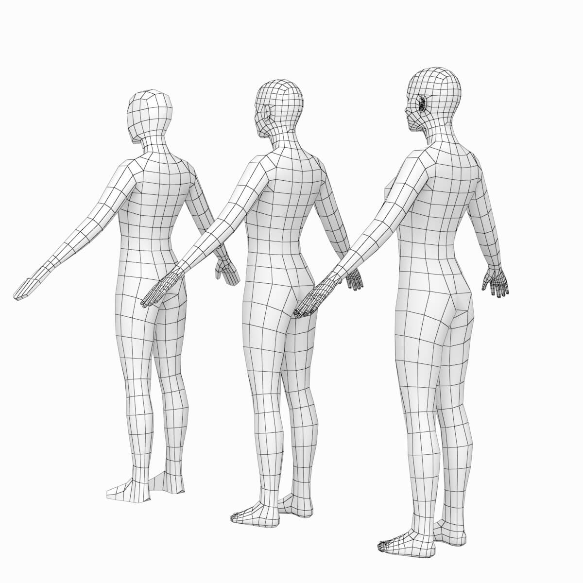 Natural Female and Male Base Mesh Super Bundle - 3D Model by Valerii ...