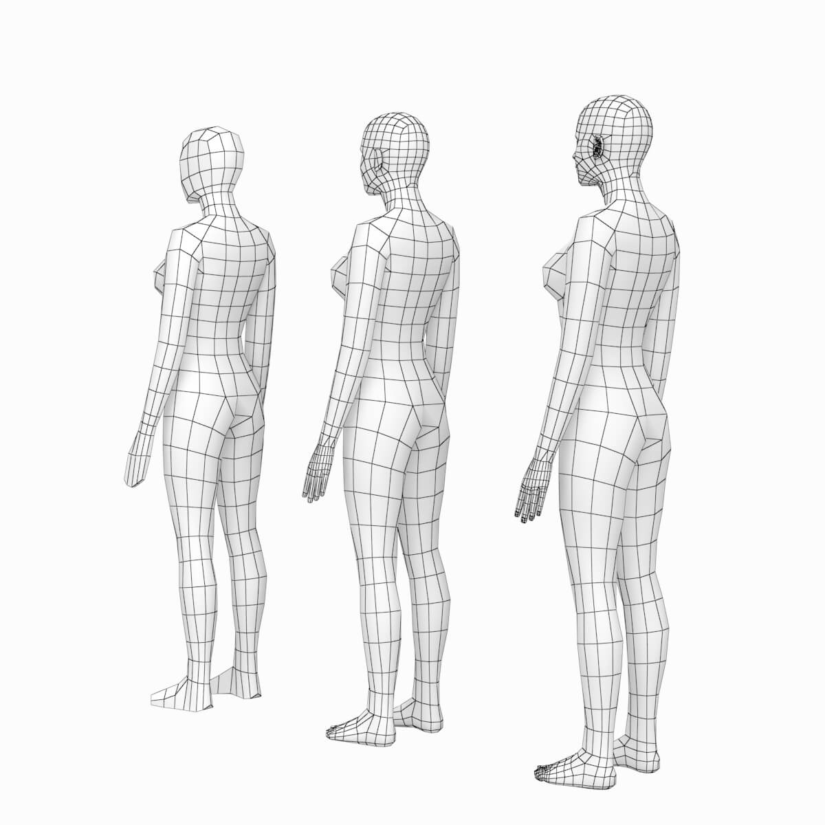 Natural Female and Male Base Mesh Super Bundle - 3D Model by Valerii ...