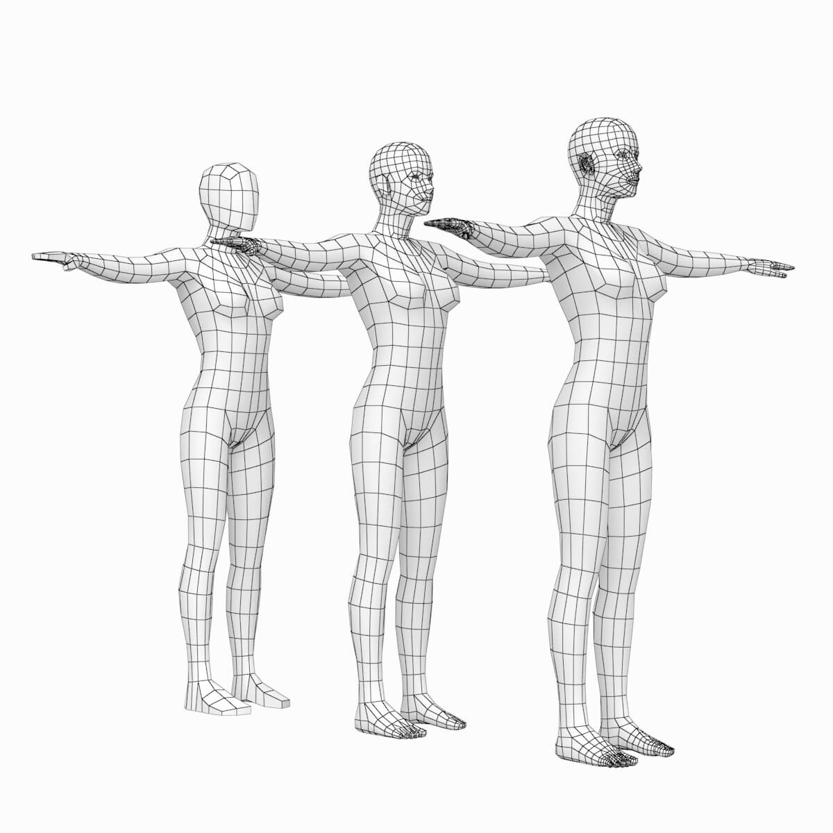 Natural Female and Male Base Mesh Super Bundle - 3D Model by Valerii ...