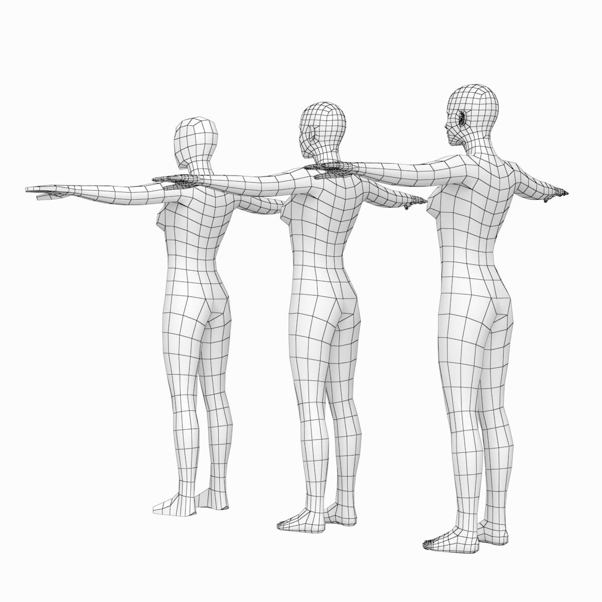 Natural Female and Male Base Mesh Super Bundle - 3D Model by Valerii ...