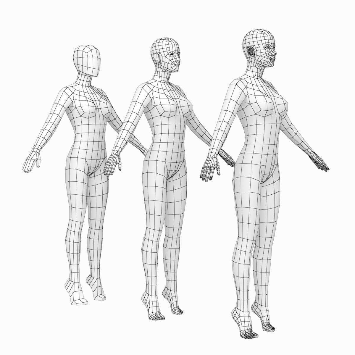Natural Female and Male Base Mesh Super Bundle - 3D Model by Valerii ...